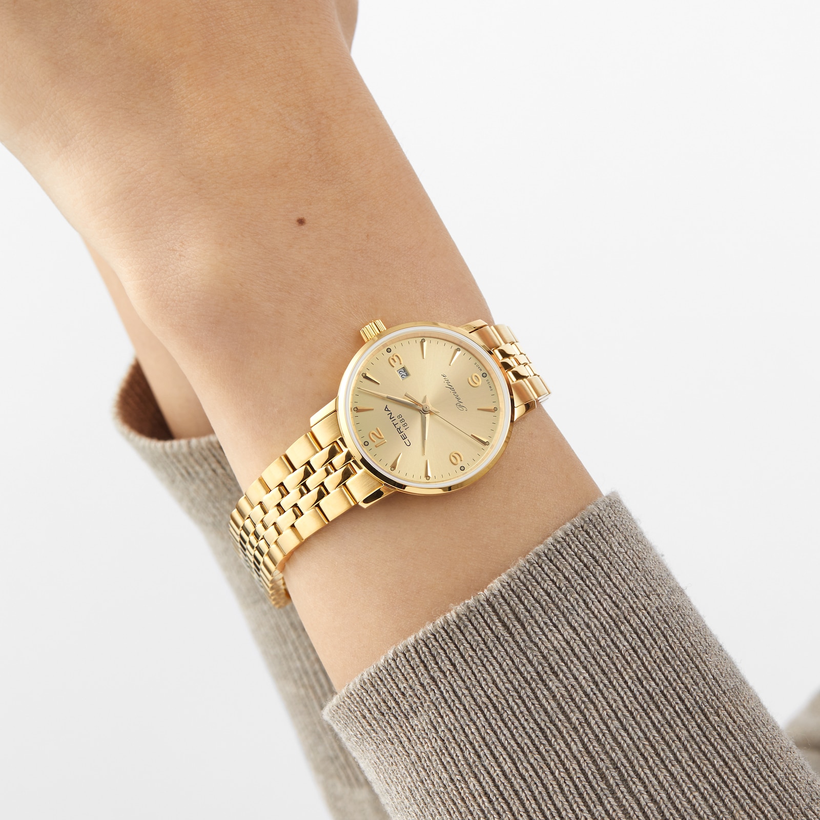 Certina DS Caimano Quartz PVD Coating, 316L Stainless Steel Ladies ...