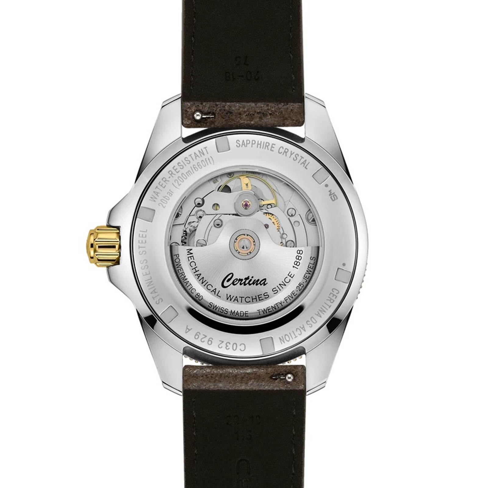 Certina DS Action GMT Powermatic 80 41mm Mens Watch C0329292605100 ...