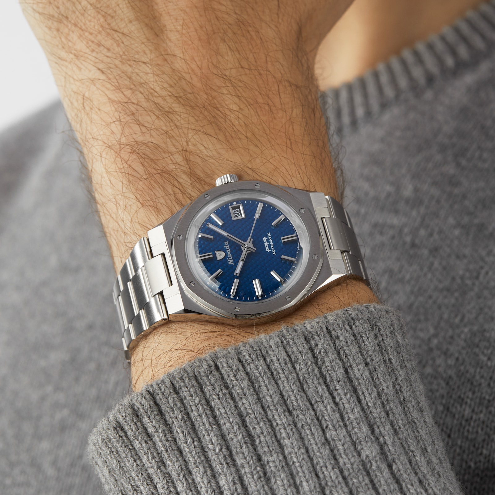 Nivada Grenchen F77 37mm Mens Watch Blue 69001A77 | Watches Of ...