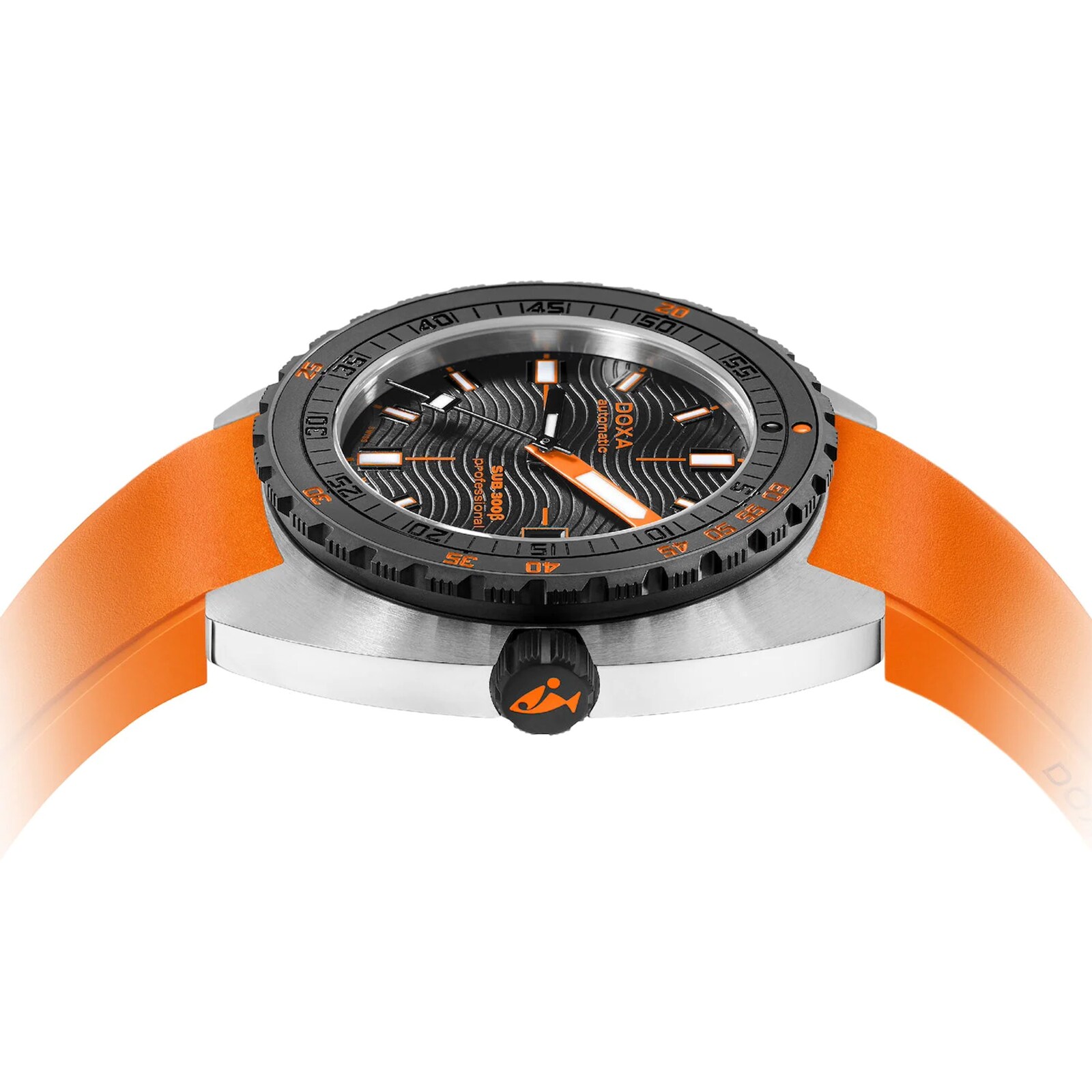 DOXA Sub 300 Beta Professional 42.5mm Mens Watch Black Orange Rubber ...
