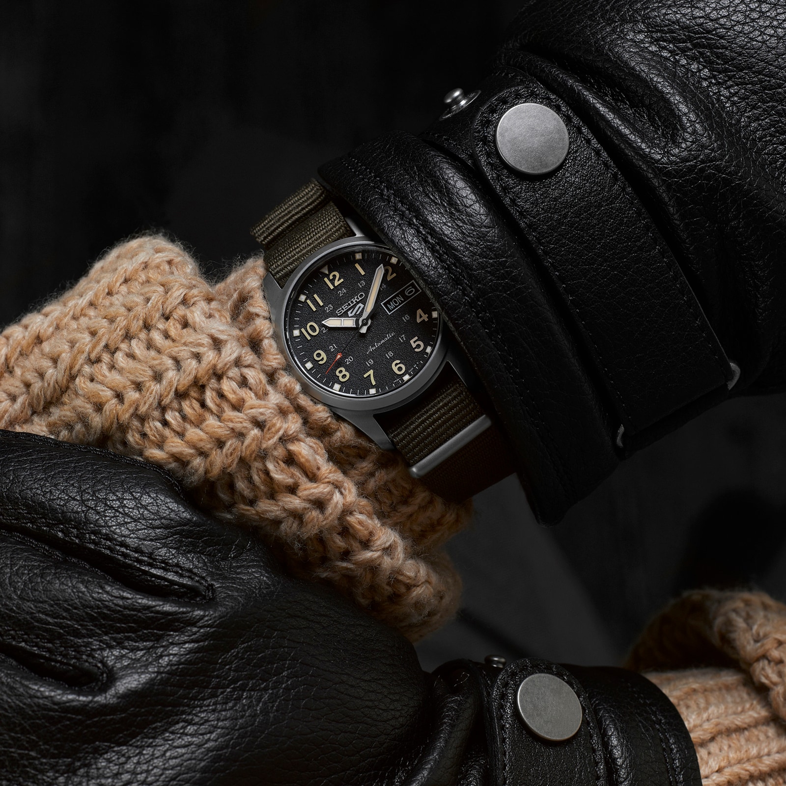 Seiko 5 Sports 'Green zone' Midfield Sports Style SRPJ85K1 | Watches Of Switzerland UK