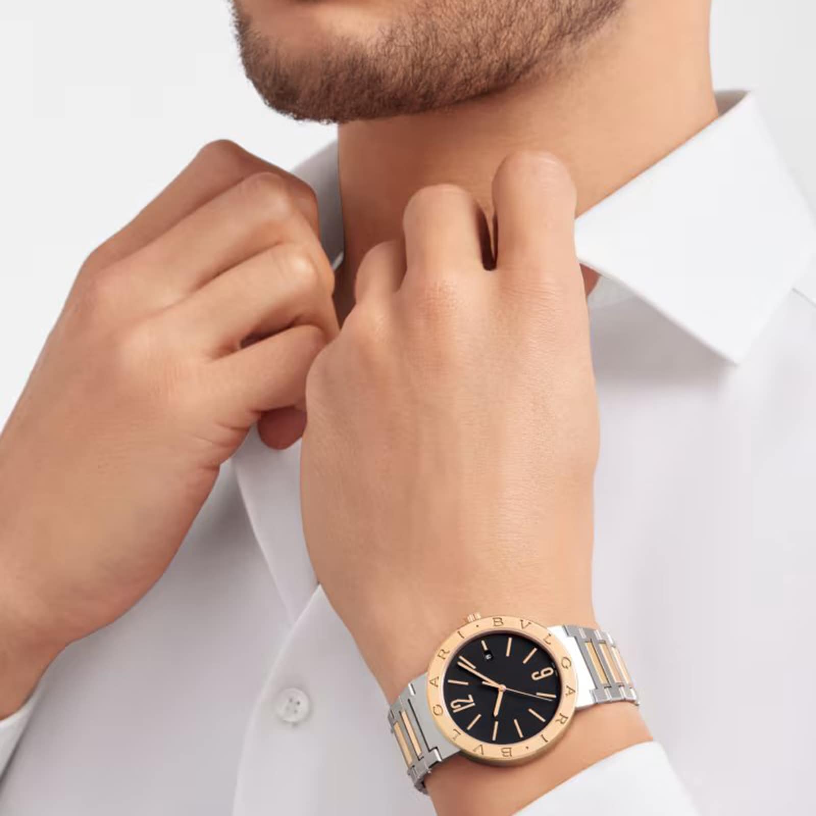 Bvlgari Bvlgari Bvlgari 41mm Mens Watch Black Stainless Steel 102930 ...
