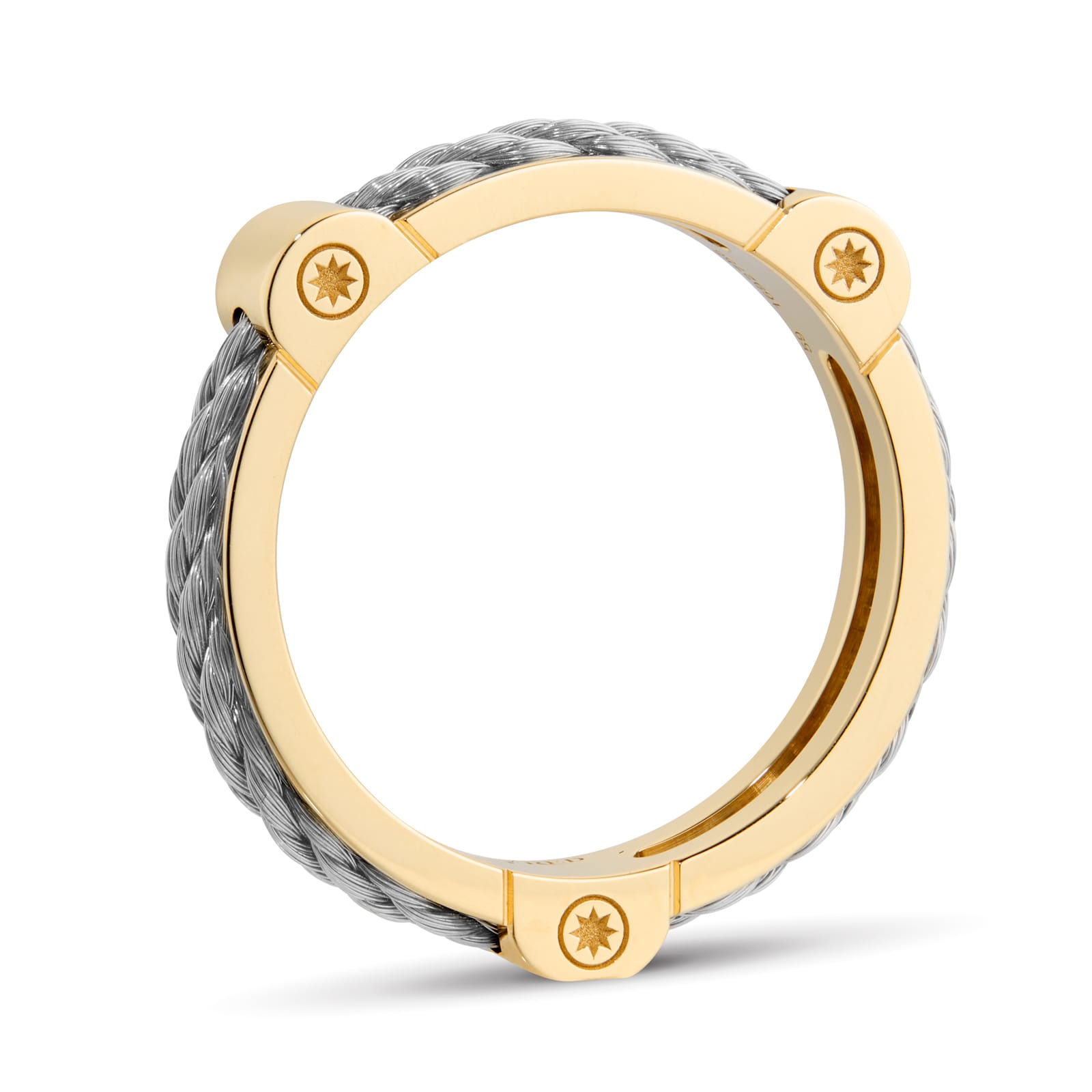 Fred Force 10 18ct Yellow Gold Cable Winch Ring 4B0973 | Goldsmiths