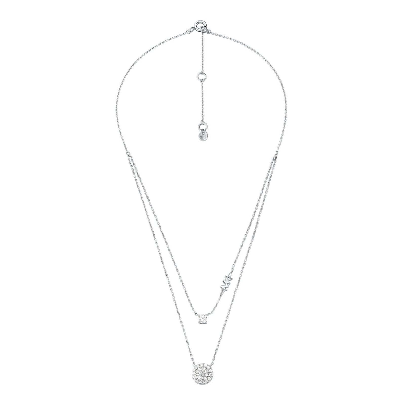 Michael Kors Sterling Silver Double Strand Necklace Mkc1591ano40