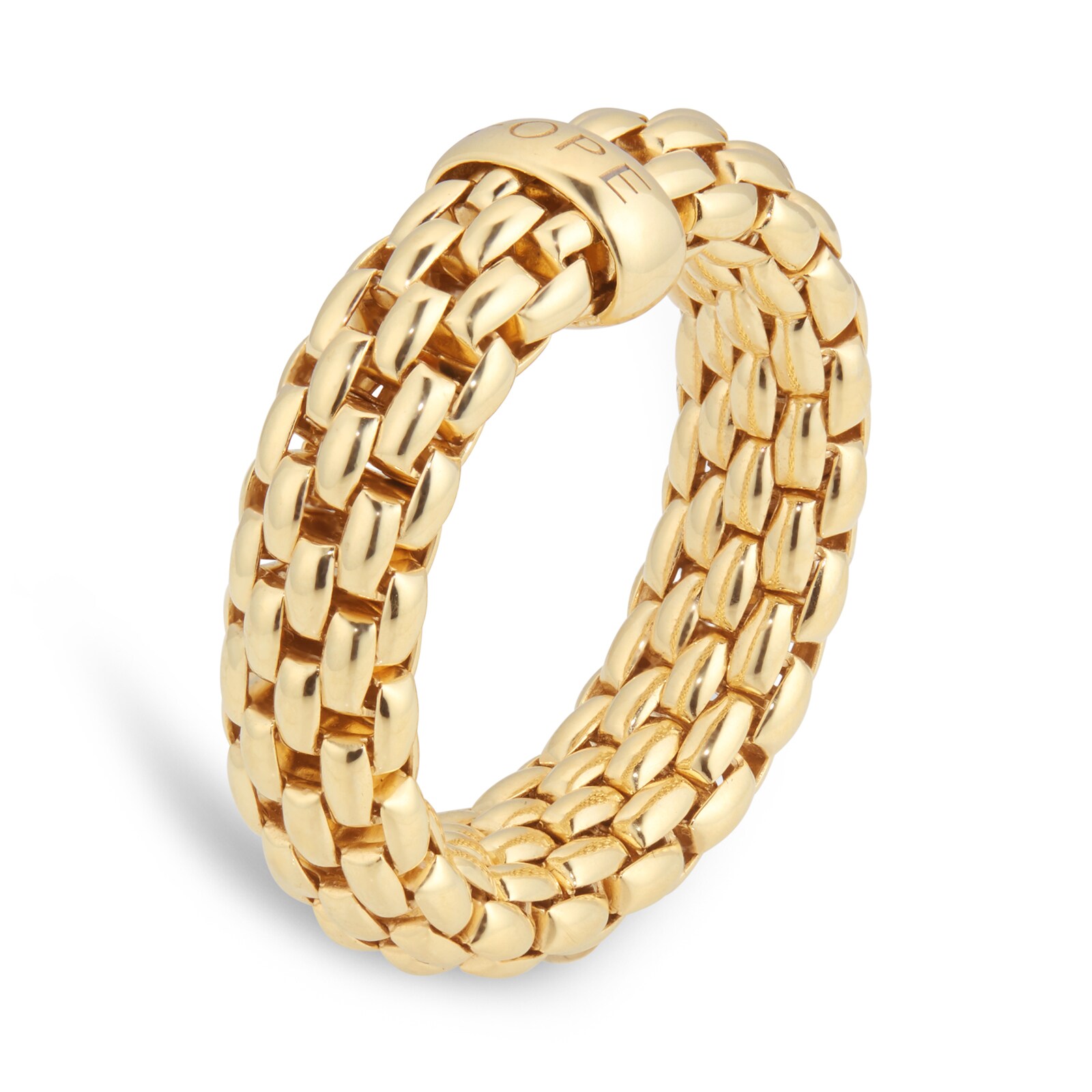 Fope Essentials 18ct Yellow Gold Flex'it 7mm Medium Ring 55902AX_XX_G ...