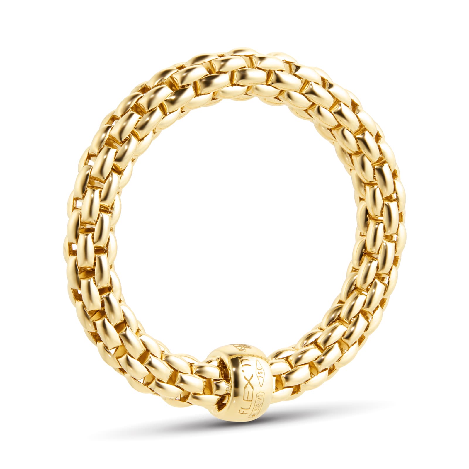 Fope Essentials 18ct Yellow Gold Flex'it 3.4mm Medium Ring 04E08AX_XX_G ...