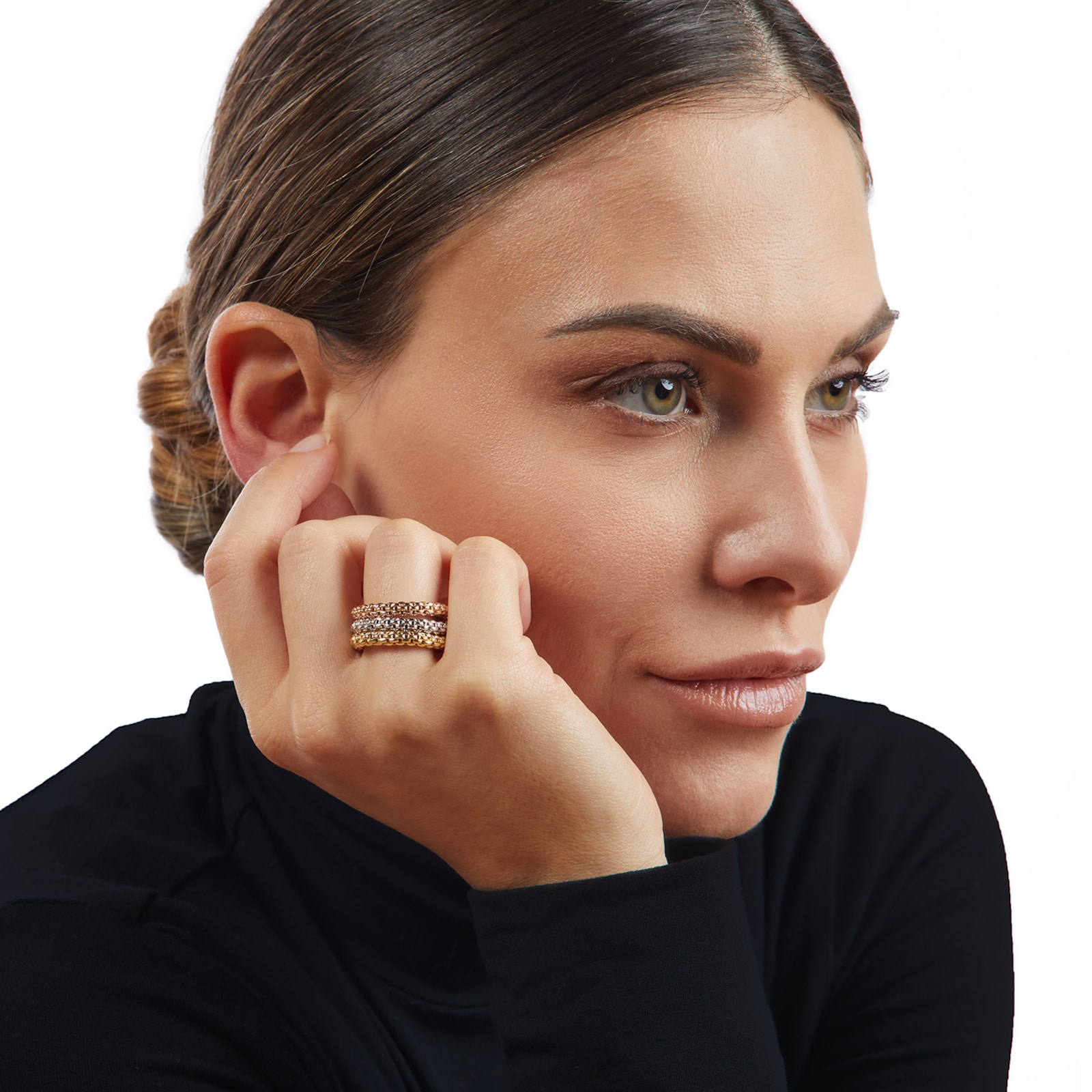 Fope Essentials 18ct Rose Gold Flex'it 3.4mm Medium Ring 04E08AX_XX_R ...