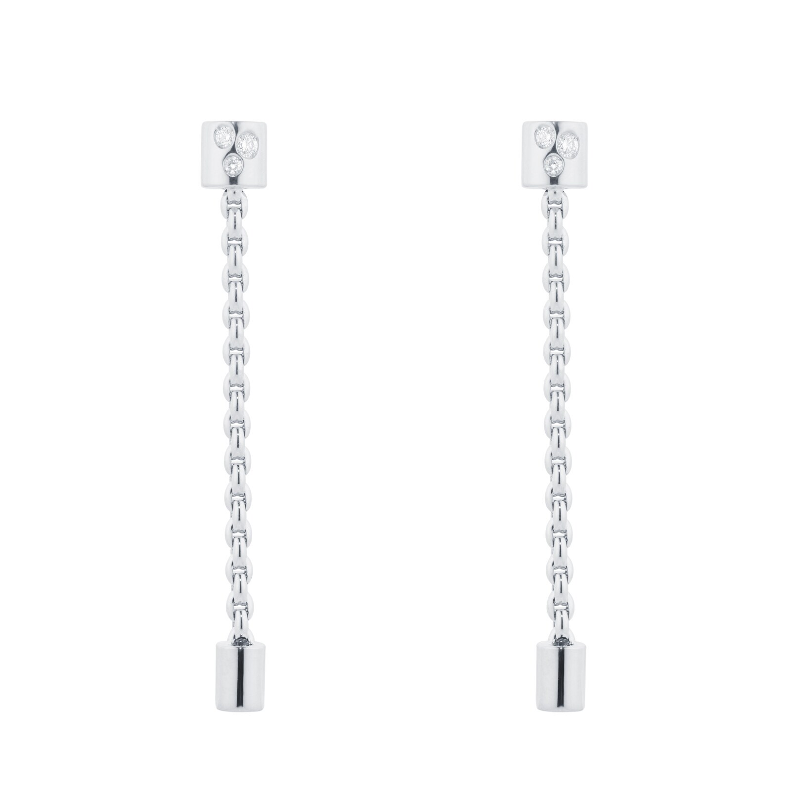 Fope 18ct White Gold Aria 0.09ct Diamond Drop Earrings 89003OX_BB_B_XBX ...