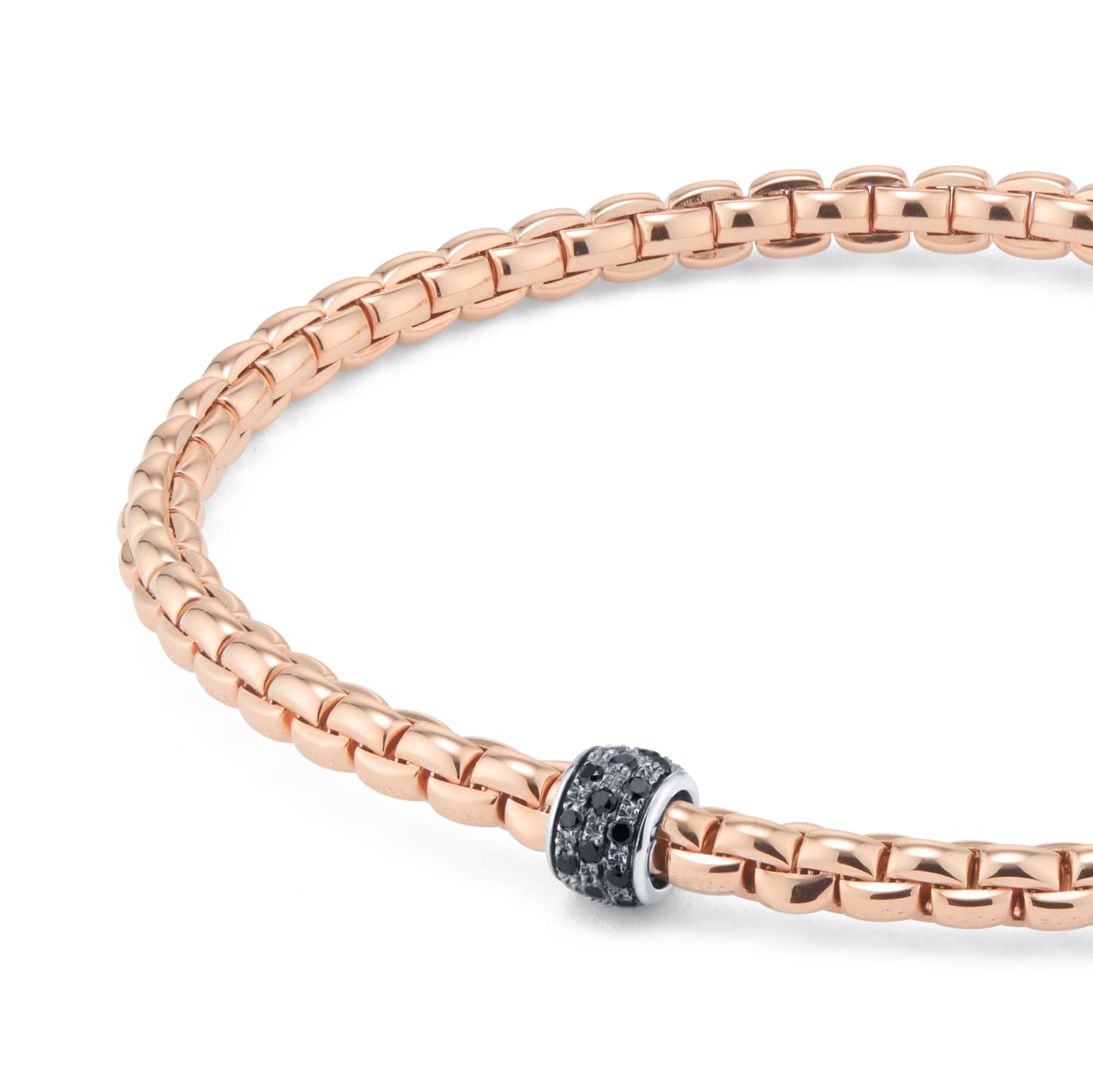 Fope 18ct Rose Gold Diamond Bracelet 73301BX_PN_R_X1X_00L | Goldsmiths