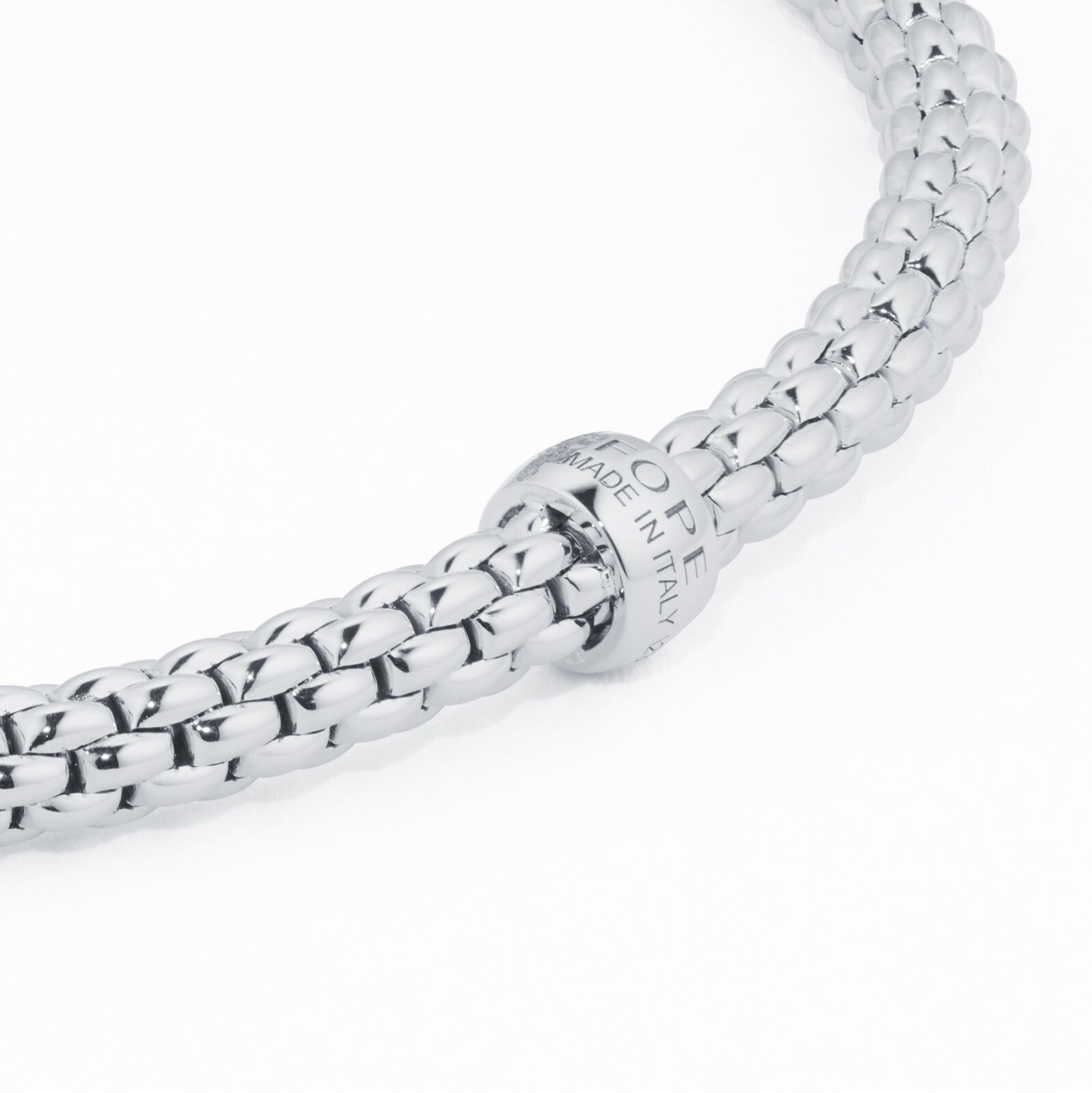 Fope 18ct White Gold Flex'it Prima Diamond Bracelet 74508BX_BB_B_XBX ...