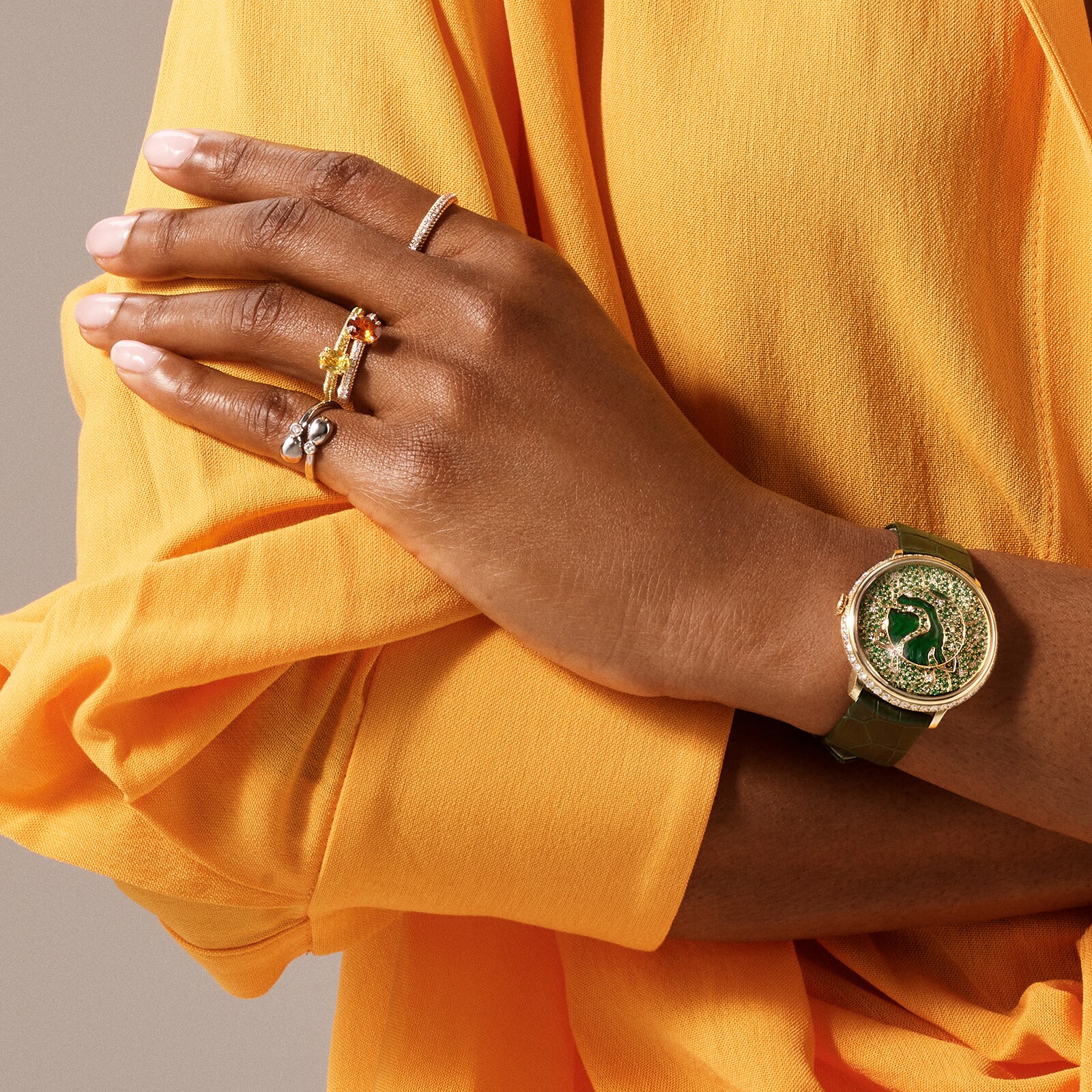 Fabergé Colours of Love 18ct Yellow Gold Yellow Sapphire Fluted Ring ...