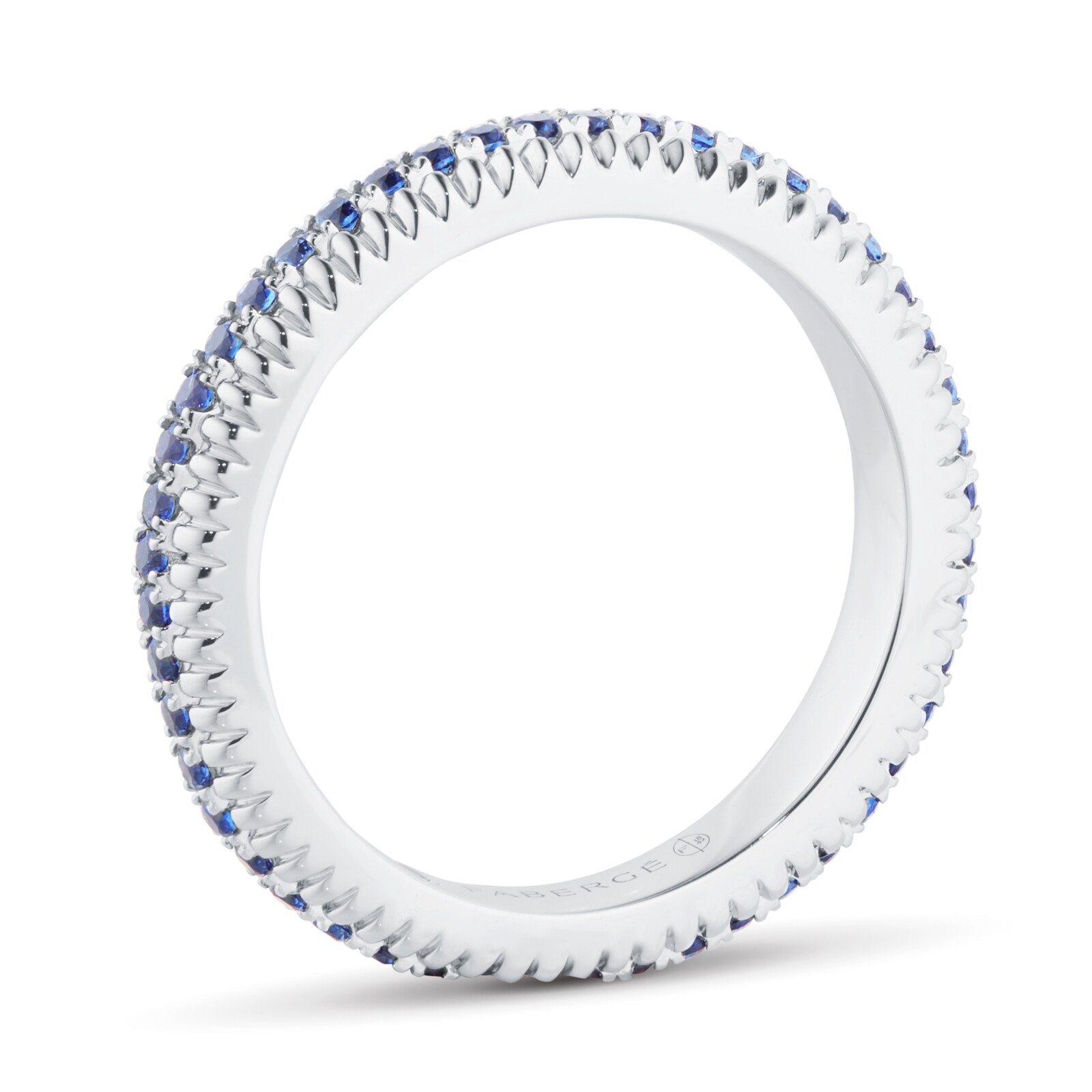 Fabergé Colours of Love 18ct White Gold Blue Sapphire Fluted Eternity ...