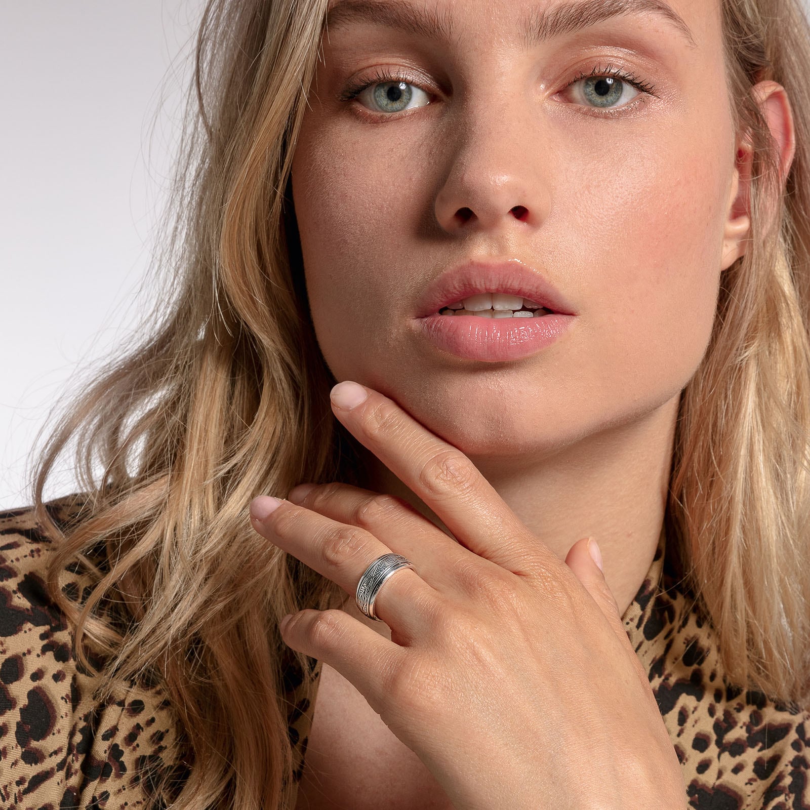 Thomas Sabo Rebel at Heart Mens Sterling Silver Ring - Ring Size L | Goldsmiths