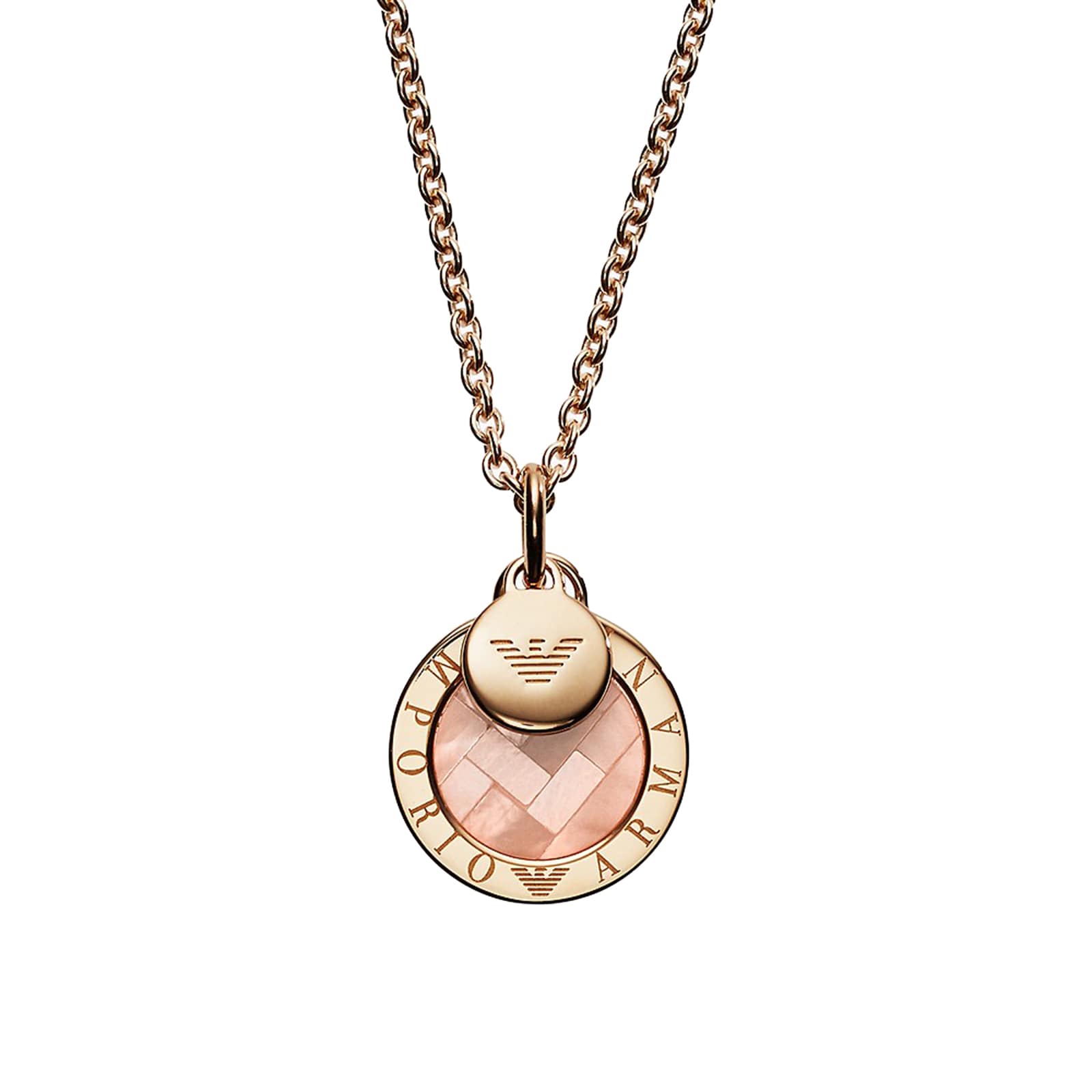 Emporio Armani Ladies Rose Gold Coloured Necklace EG3375221 | Goldsmiths