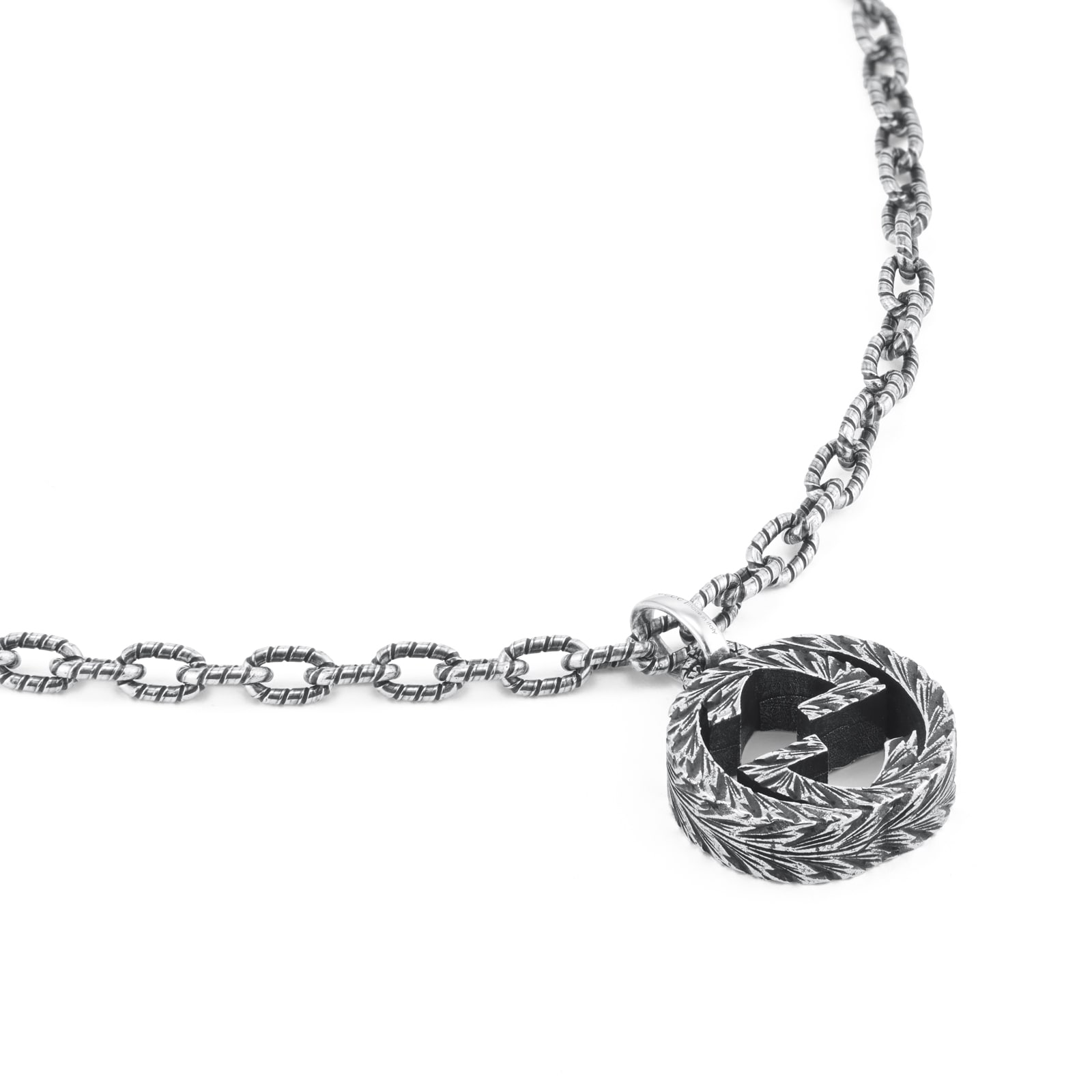 Gucci Gucci Interlocking Sterling Silver 45cm Pendant YBB45530700100U ...
