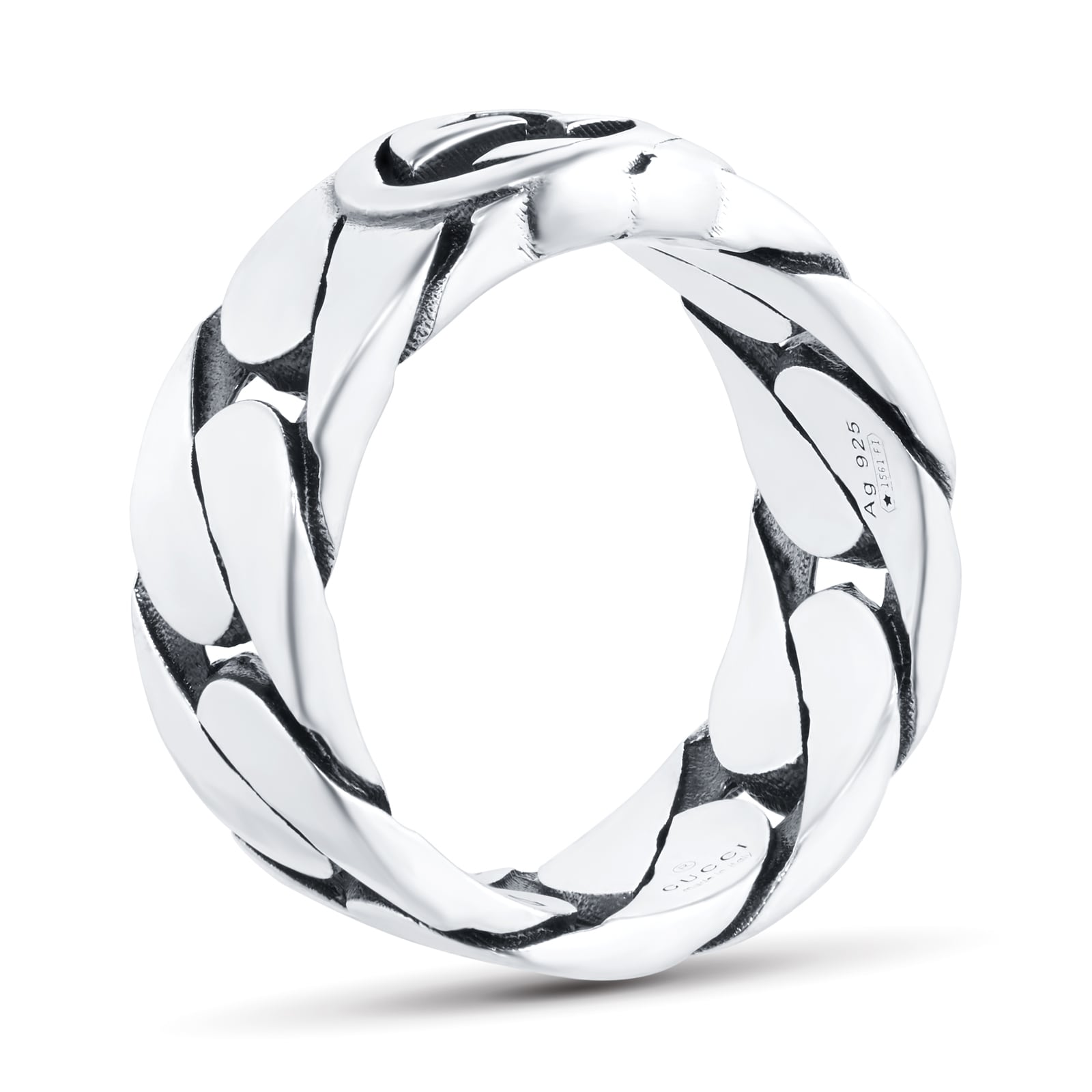 Gucci Gucci Interlocking Sterling Silver 8mm Ring YBC661515001 | Goldsmiths