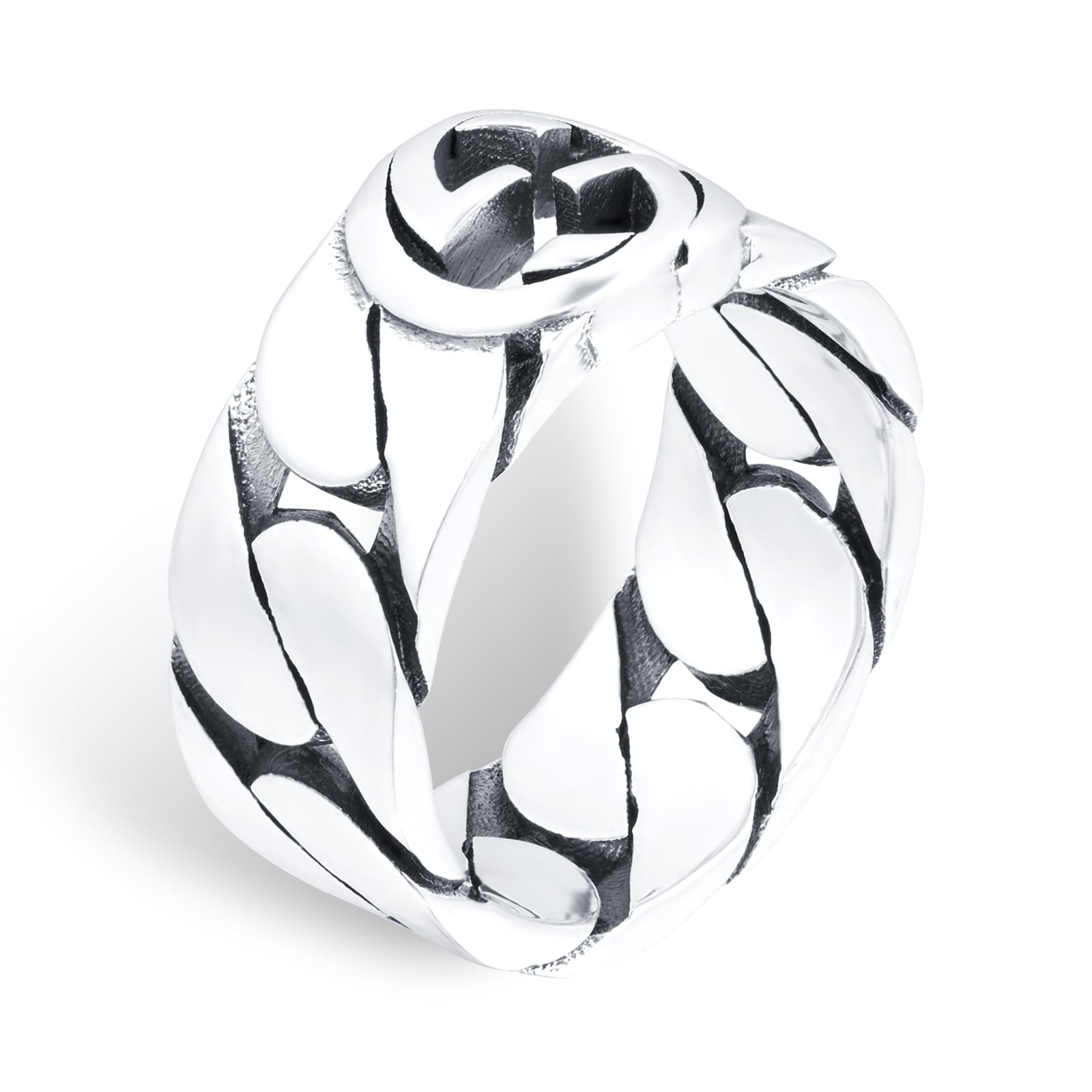 Gucci Gucci Interlocking Sterling Silver 8mm Ring YBC661515001 | Goldsmiths