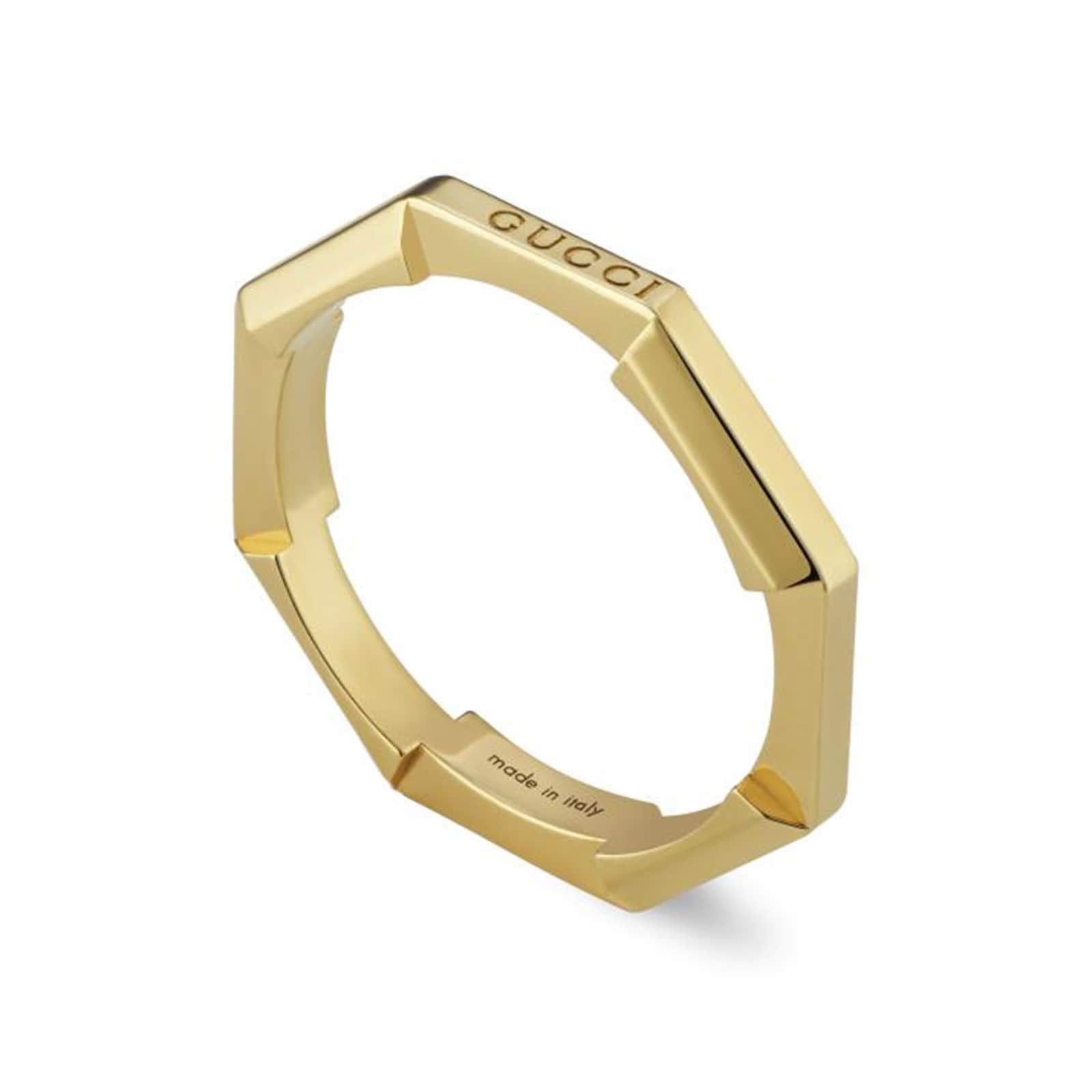 Gucci 18ct Yellow Gold Gucci Link to Love Ring YBC662194001 | Goldsmiths