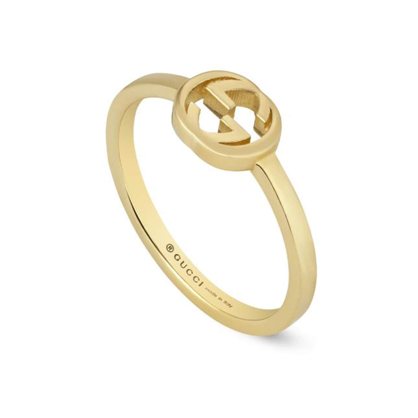 Gucci Gucci Interlocking 18ct Yellow Gold Pinkie Ring YBC679115001 ...