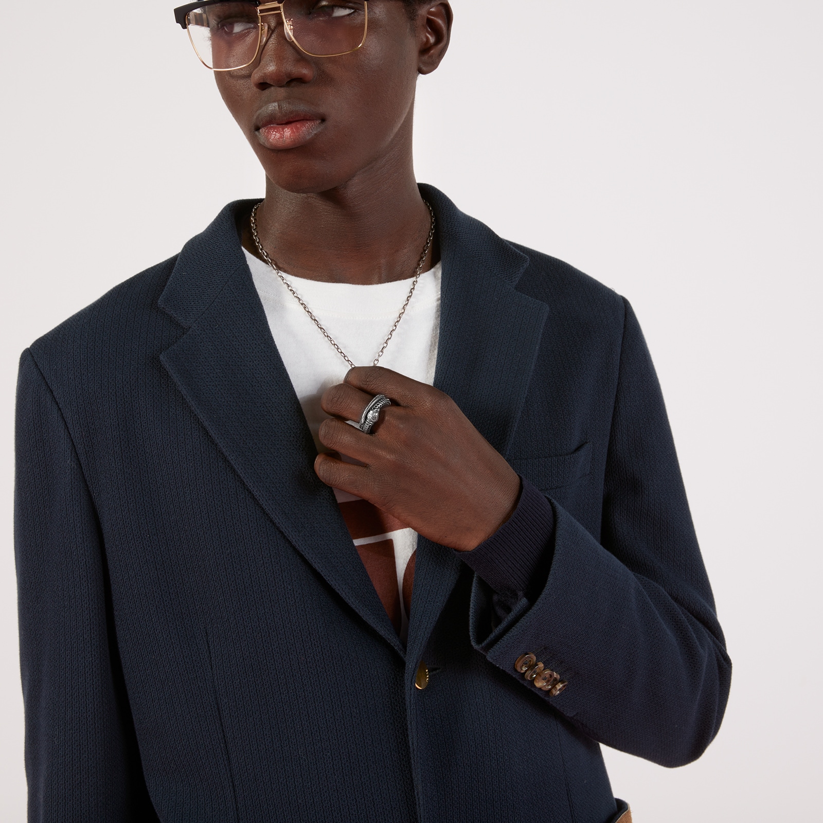 Gucci Gucci Garden Sterling Silver Aged Snake Ring YBC577294001 ...