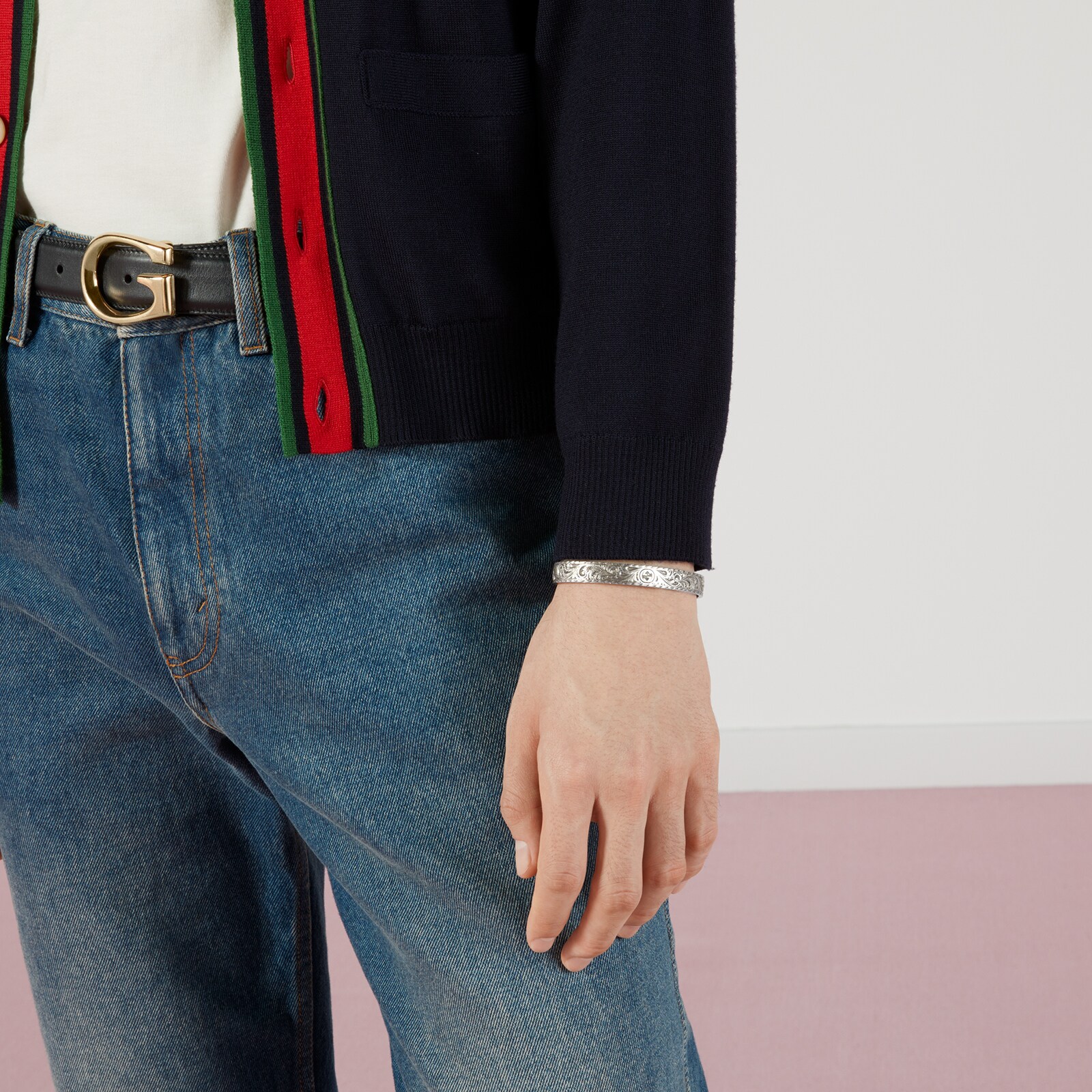 Gucci Silver Gucci Garden Bangle 18cm YBA433575001018 | Goldsmiths