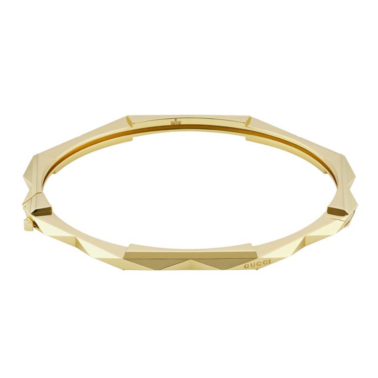 Gucci 18ct Yellow Gold Gucci Link to Love Bangle YBA662253001017 ...