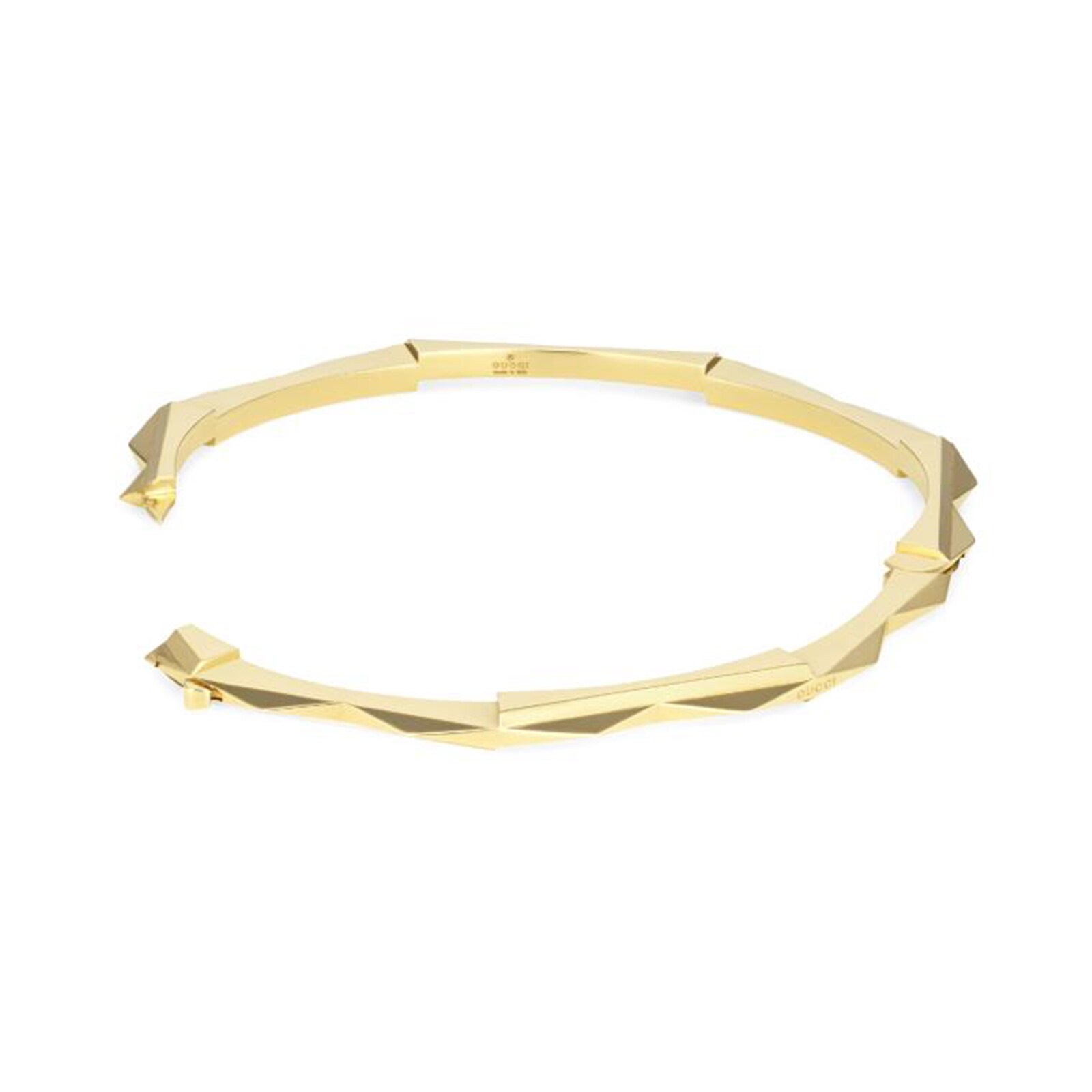 Gucci 18ct Yellow Gold Gucci Link to Love Bangle YBA662253001017 ...