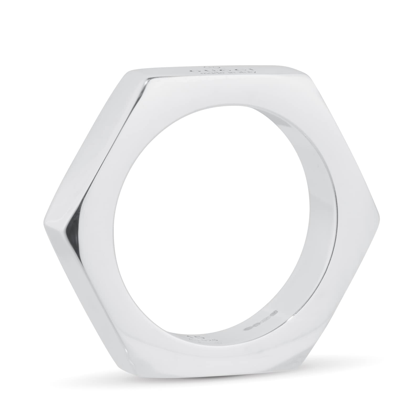 Gucci Sterling Silver Trademark Ring - Ring Size N YBC782839001 ...