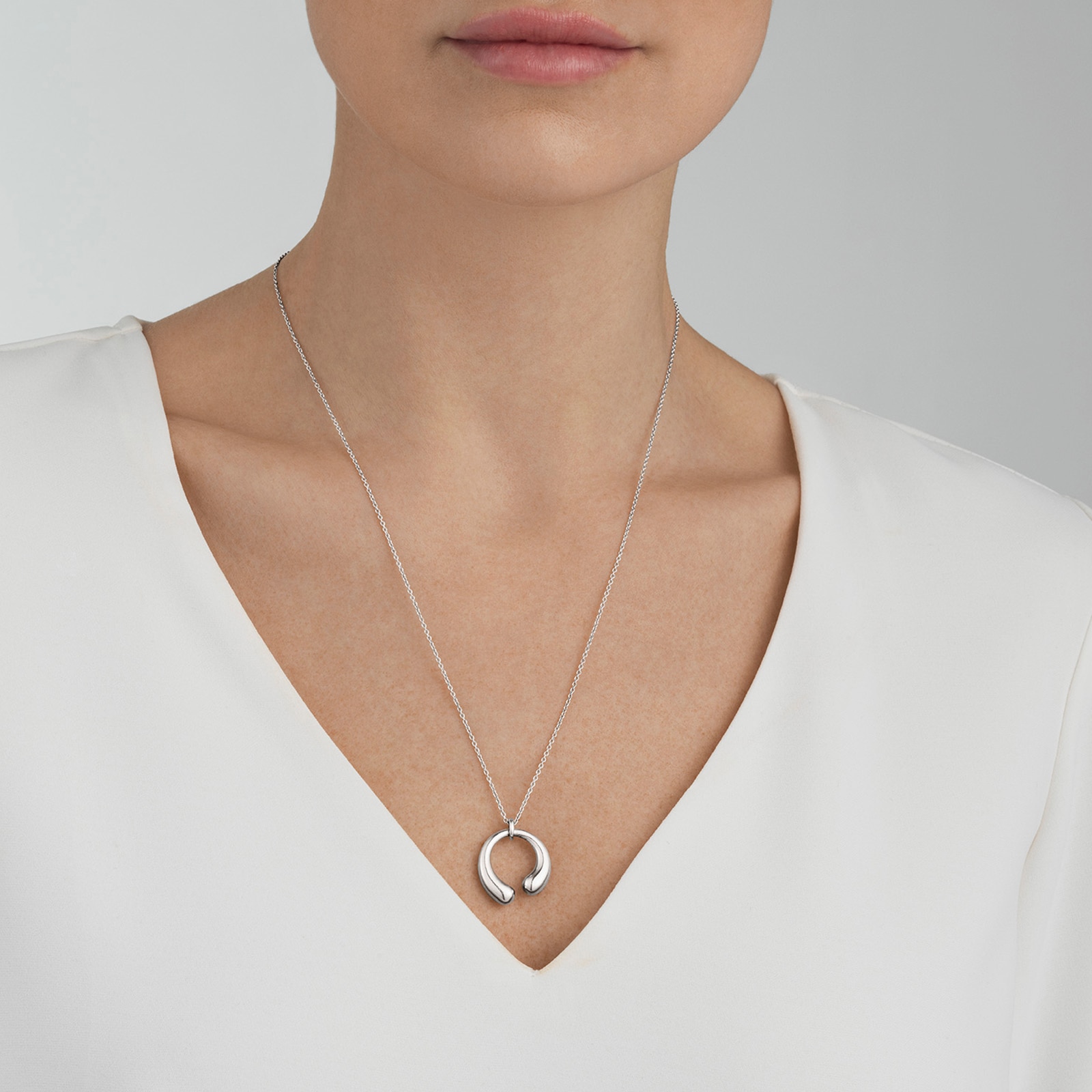 Georg Jensen Sterling Silver Mercy Pendant Medium 10015156 | Goldsmiths