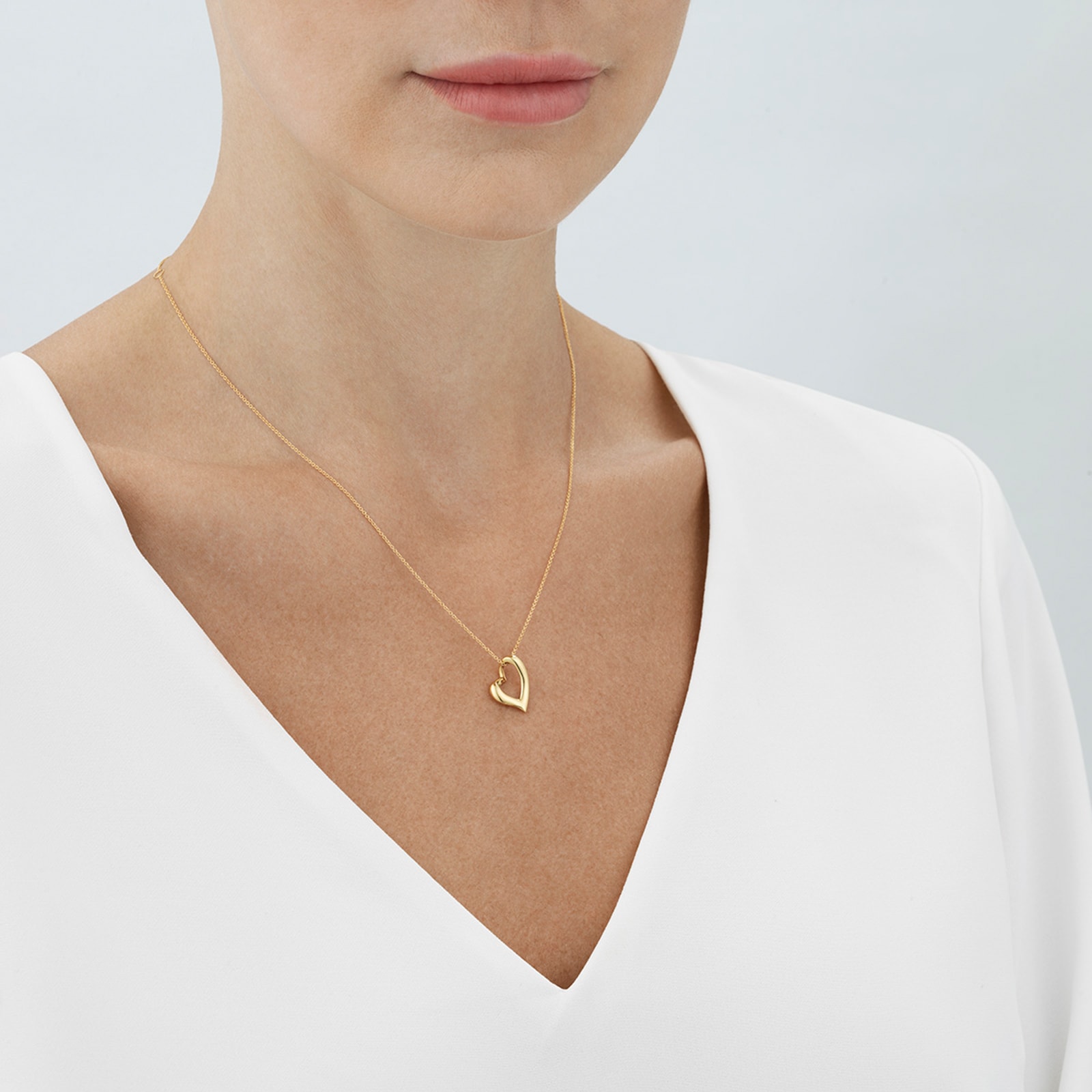 Georg Jensen 18ct Yellow Gold Hearts of Georg Jenson Pendant 10012162 ...