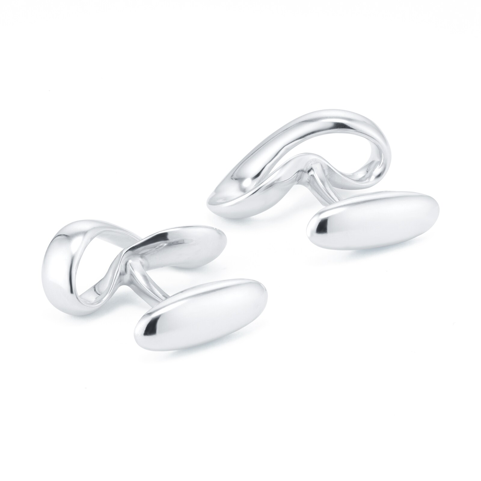 Georg Jensen Silver Mens Classic Infinity Cufflinks 3533817 | Goldsmiths