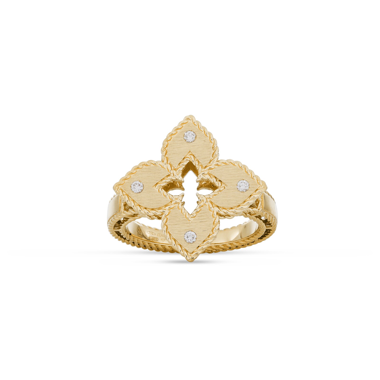 Roberto Coin Venetian Princess 18ct Yellow Gold 0.57ct Diamond Ring ...