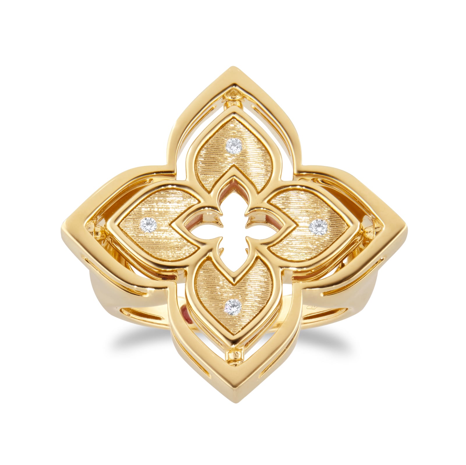 Roberto Coin Venetian Princess 18ct Yellow Gold Rhodonite & 0.11ct ...