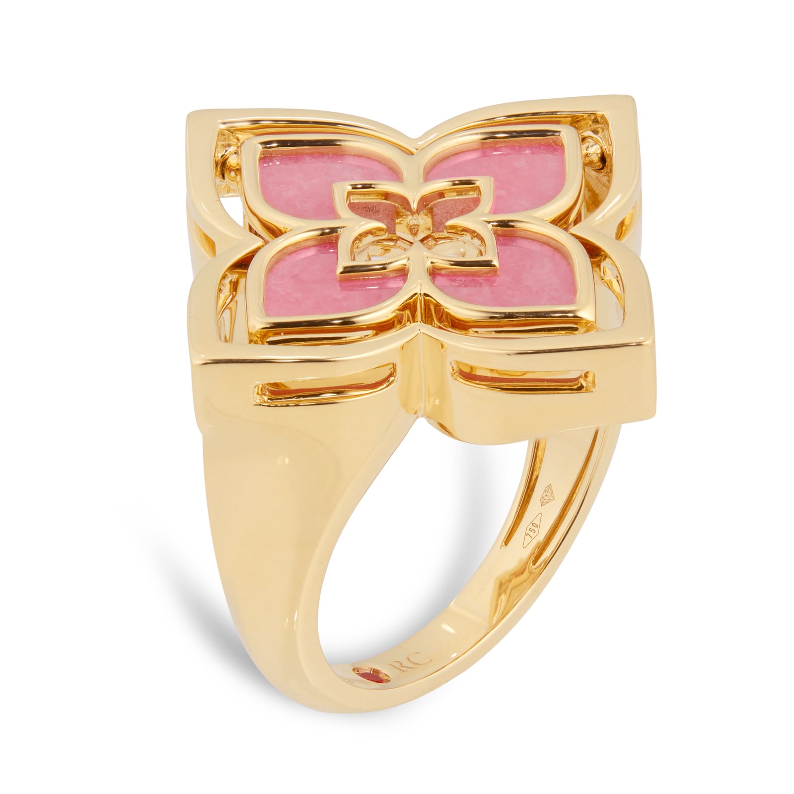 Roberto Coin Venetian Princess 18ct Yellow Gold Rhodonite & 0.11ct ...
