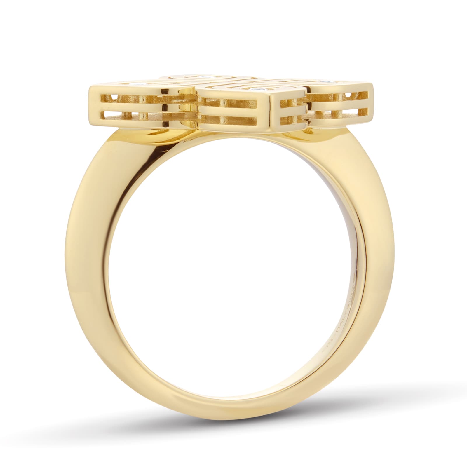 Roberto Coin Arabesque 18ct Yellow Gold 0.09ct Diamond Ring - Ring Size ...