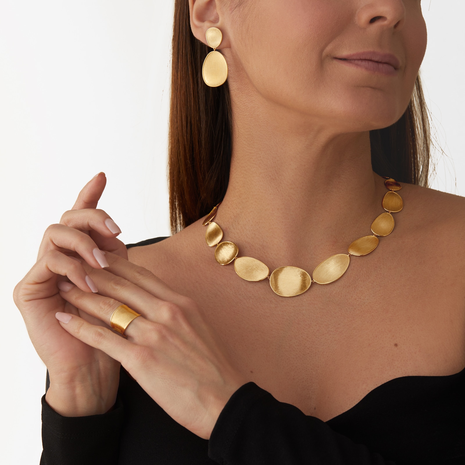 Marco Bicego 18ct Yellow gold Lunaria Collection Ring AB551 Y 02 ...