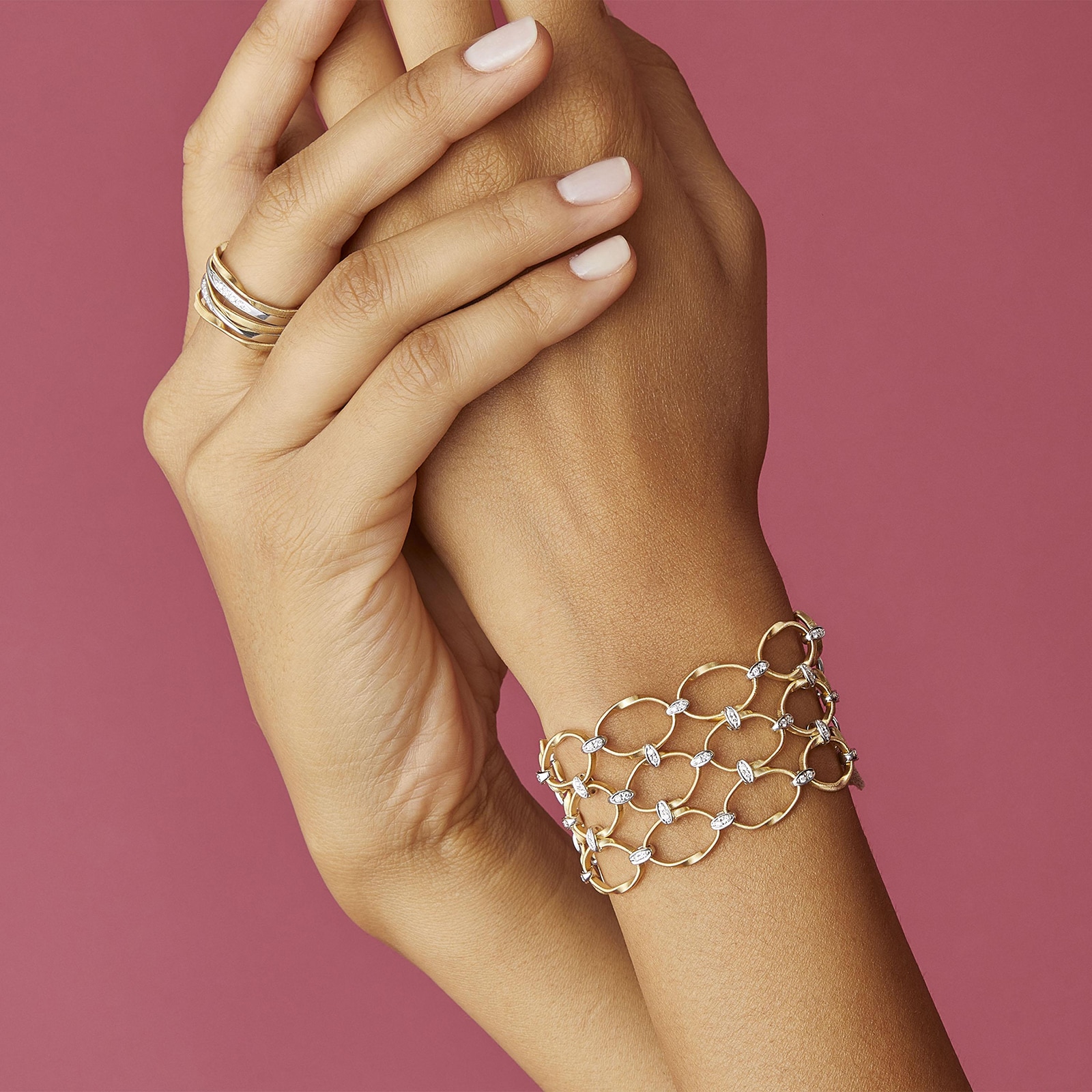 Marco Bicego 18ct Yellow Gold Marrakech Onde Collection Diamond Multi ...