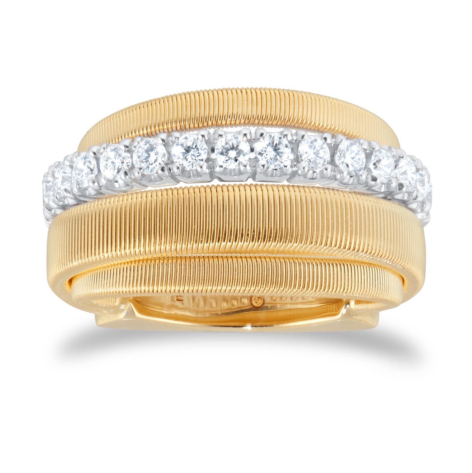 Marco Bicego 18ct Yellow Gold Masai Collection Diamond Ring AG363 B YW ...