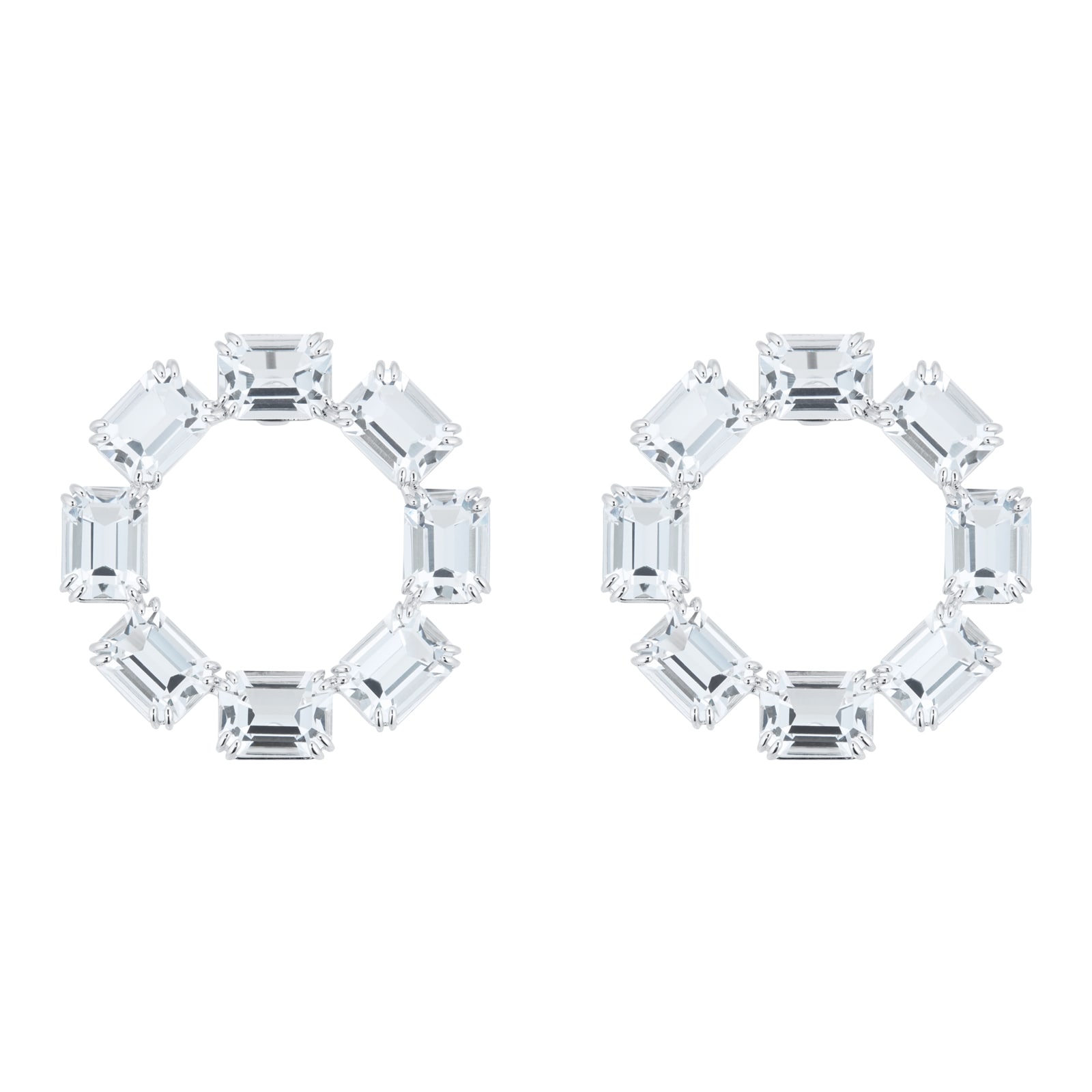 Swarovski Swarovski Silver Millenia Circle Stud Earrings 5618629 ...