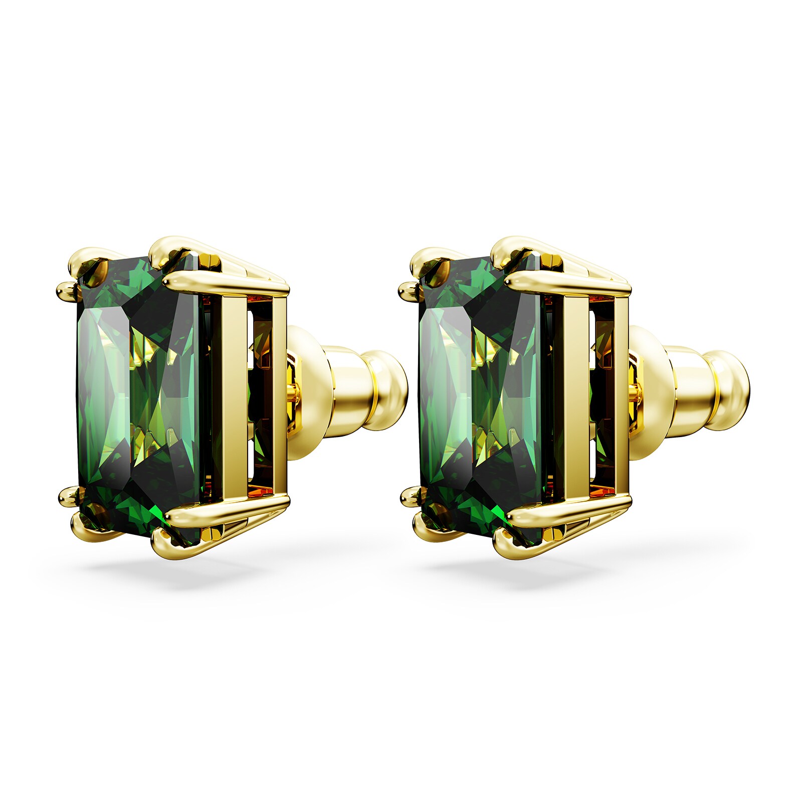 SWAROVSKI Matrix Green Stud Earrings 5677142 | Goldsmiths