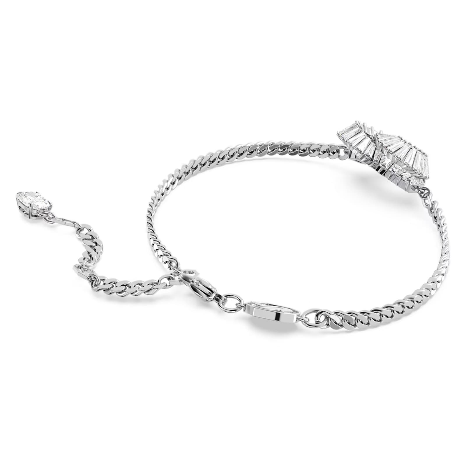 SWAROVSKI Matrix Rhodium Plated Woven Heart Bracelet 5648299 | Goldsmiths