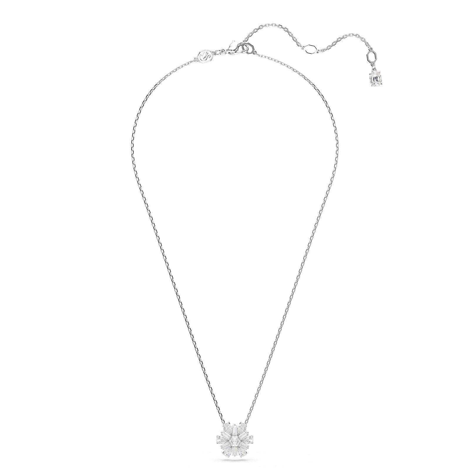 SWAROVSKI Idyllia Silver Coloured Cubic Zirconia Snowflake Pendant ...