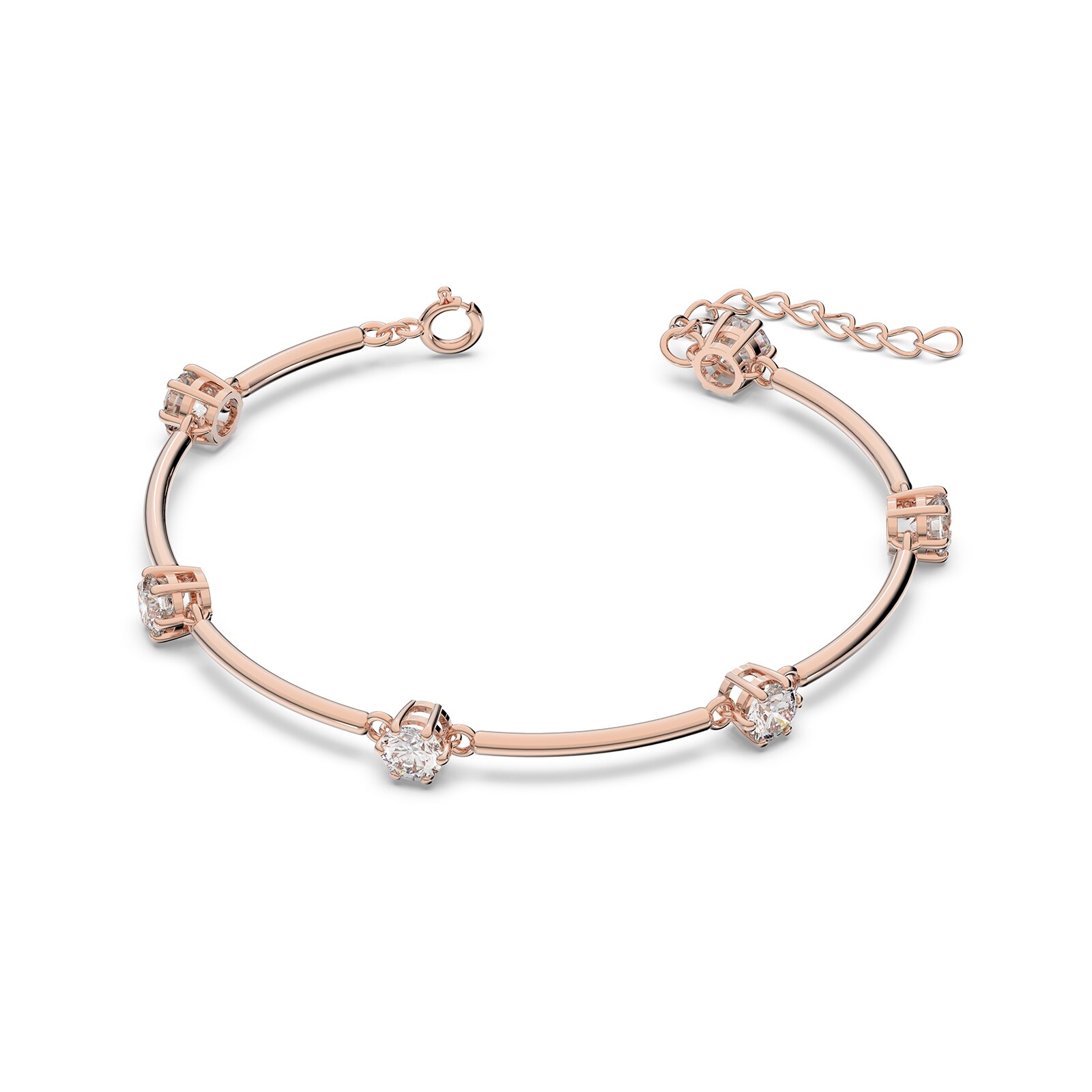 SWAROVSKI Rose Gold Coloured Constella Cubic Zirconia Bangle 5609711 ...