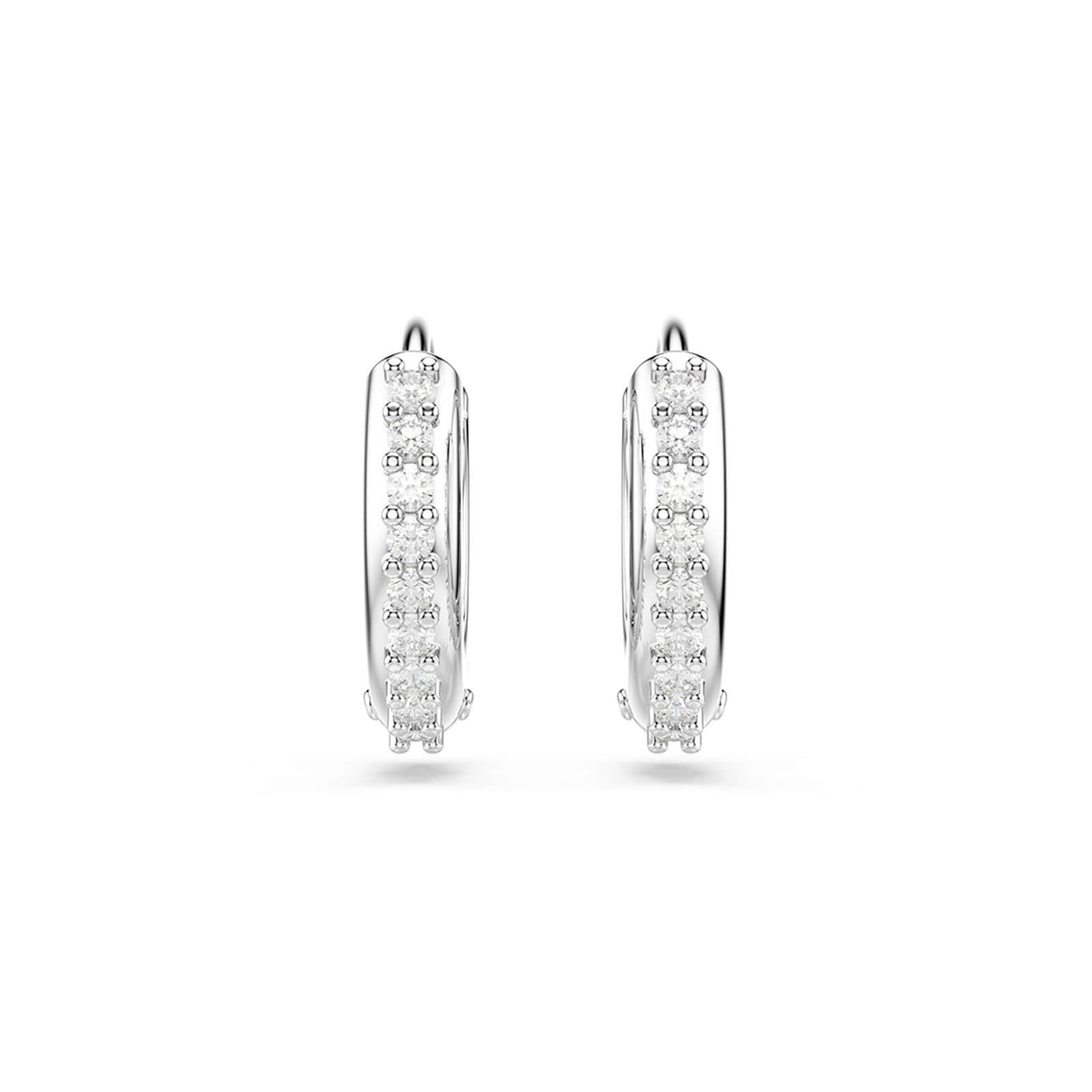 SWAROVSKI Matrix Silver Coloured Cubic Zirconia Mini Hoops 5690670 ...