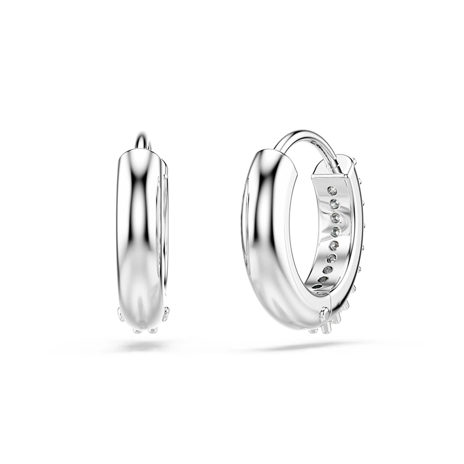 SWAROVSKI Matrix Silver Coloured Cubic Zirconia Mini Hoops 5690670 ...