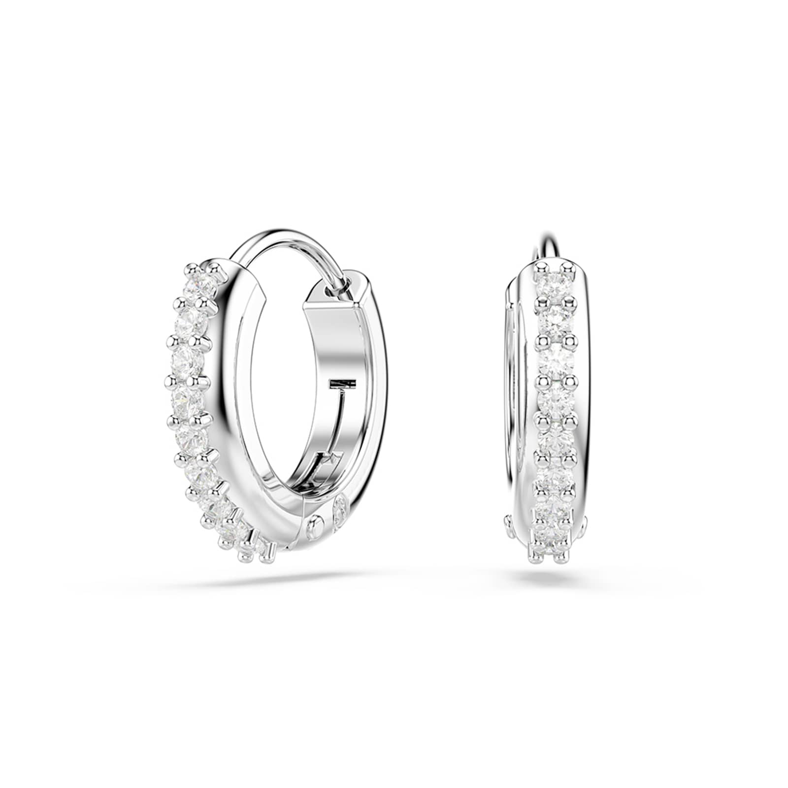 SWAROVSKI Matrix Silver Coloured Cubic Zirconia Mini Hoops 5690670 ...