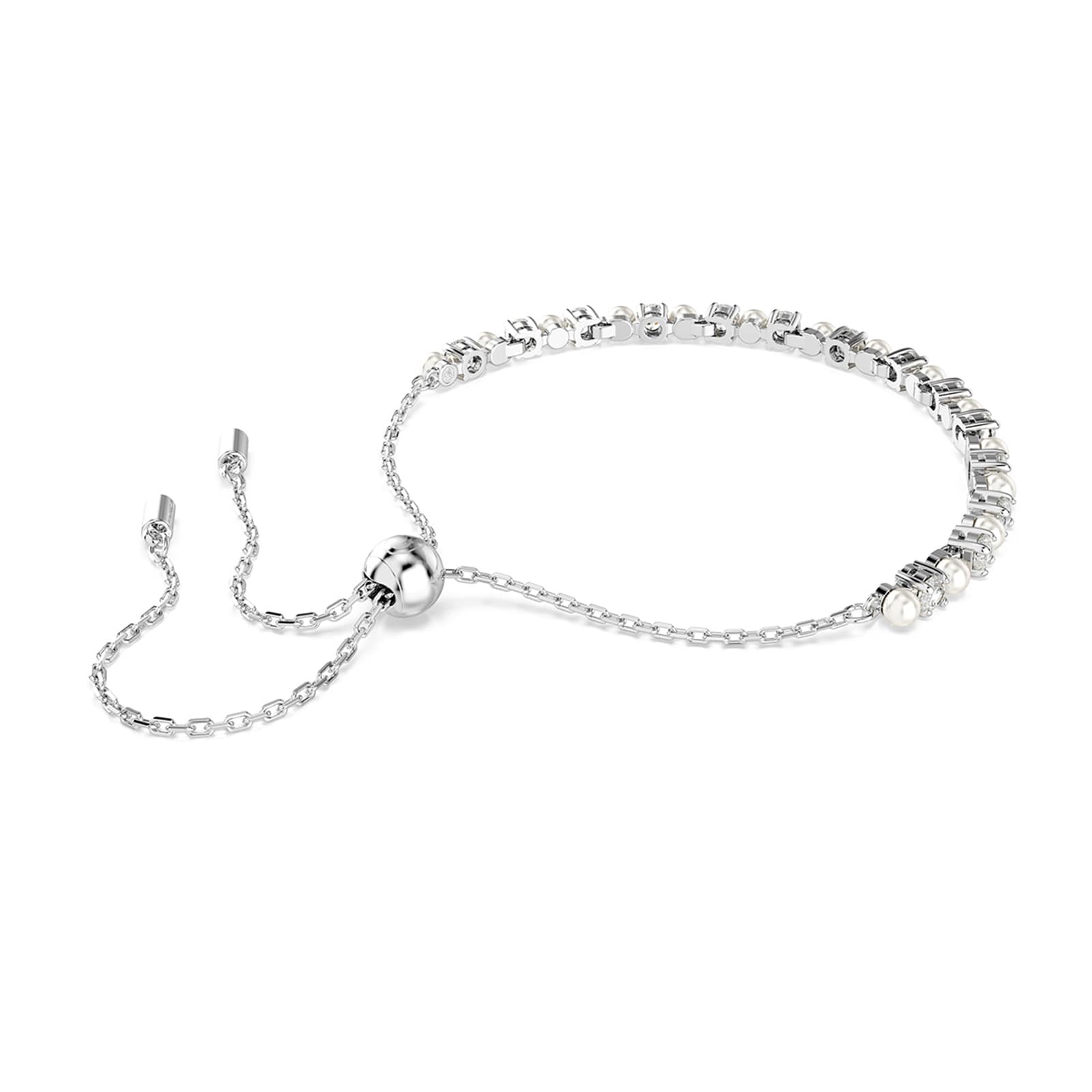 SWAROVSKI Matrix Silver Coloured Cubic Zirconia & Pearl Bracelet ...
