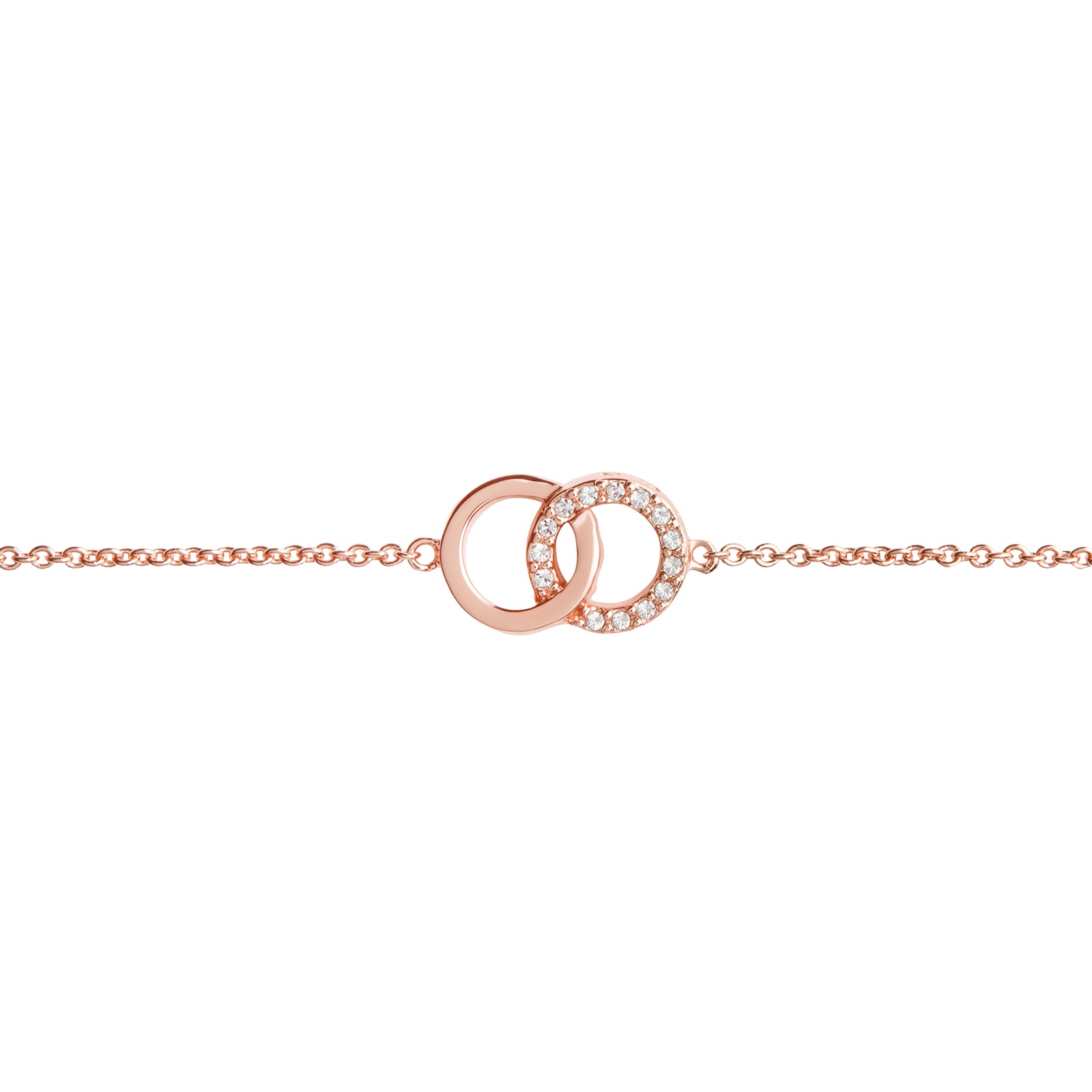 Olivia Burton Rose Gold Coloured Bejewelled Interlink Chain Bracelet ...
