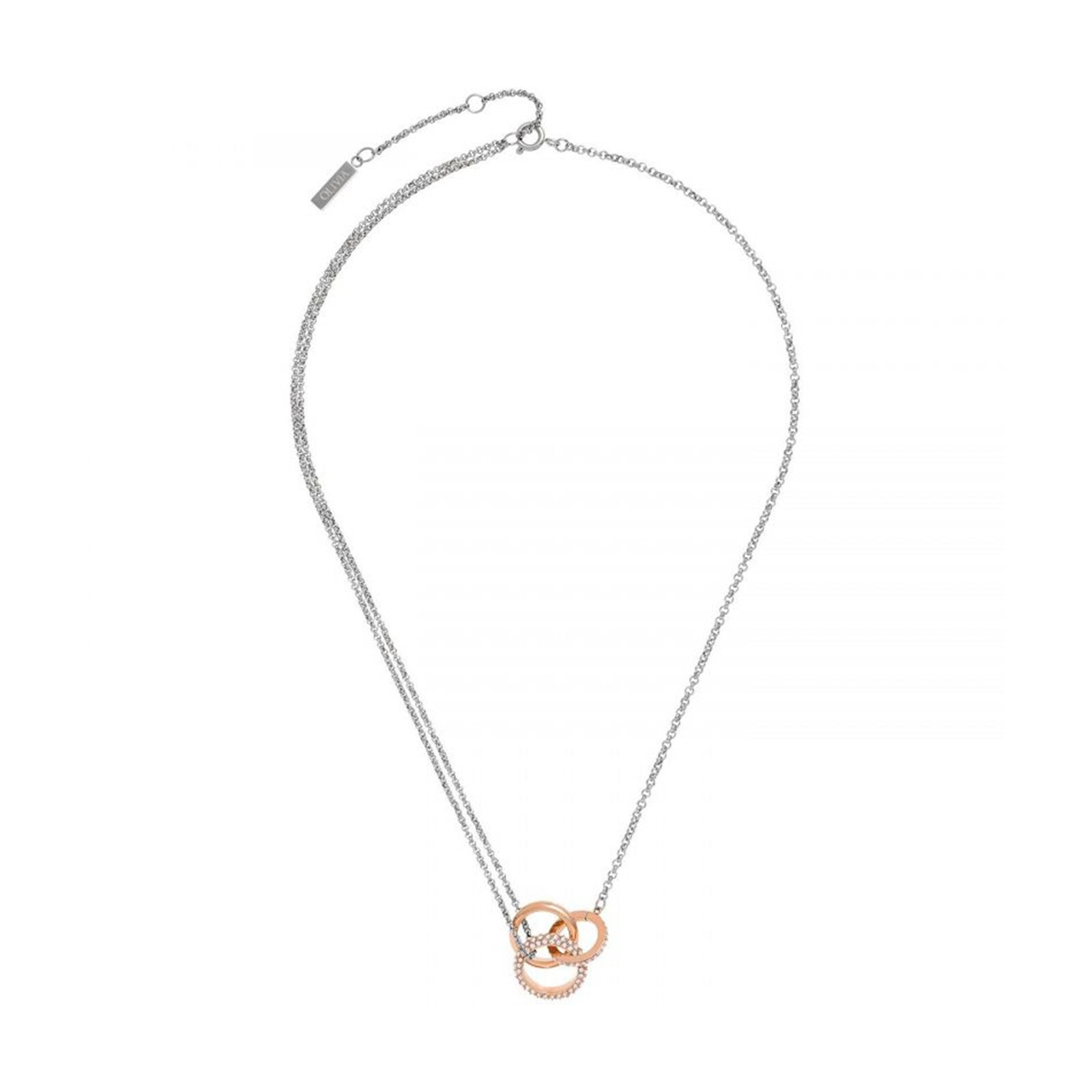 Olivia Burton Stainless Steel Classic Crystal Necklace 24100003 ...