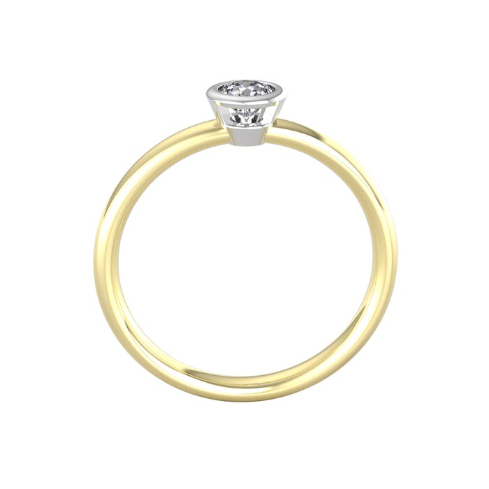 By Request 9ct White & Yellow Gold 0.25ct Diamond Ring - Ring Size J.5 ...